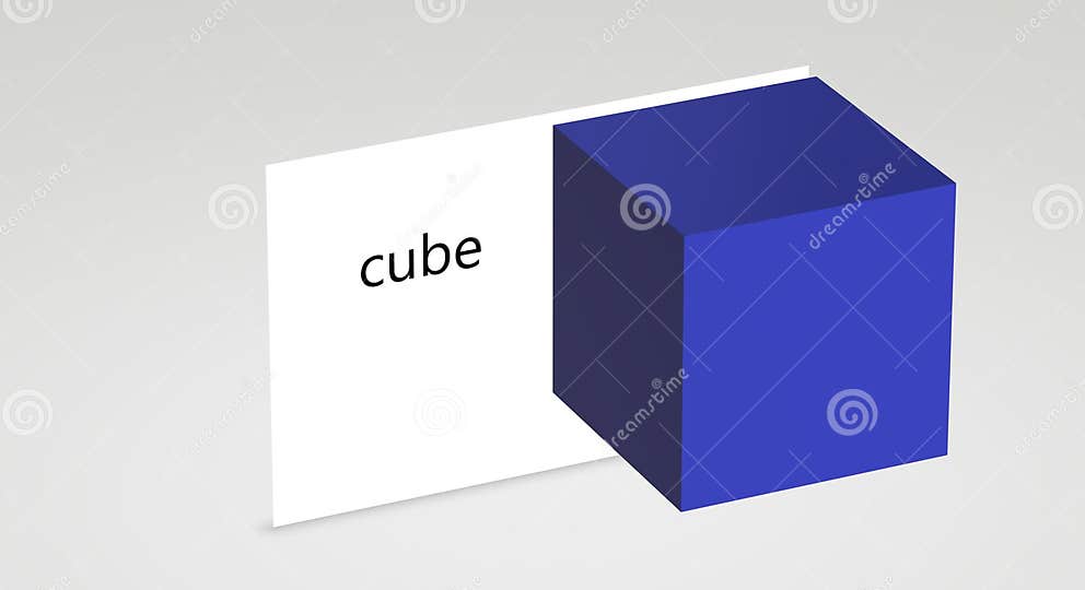 Education for Children Geometric Figure Cube 3d Rendering Stock ...