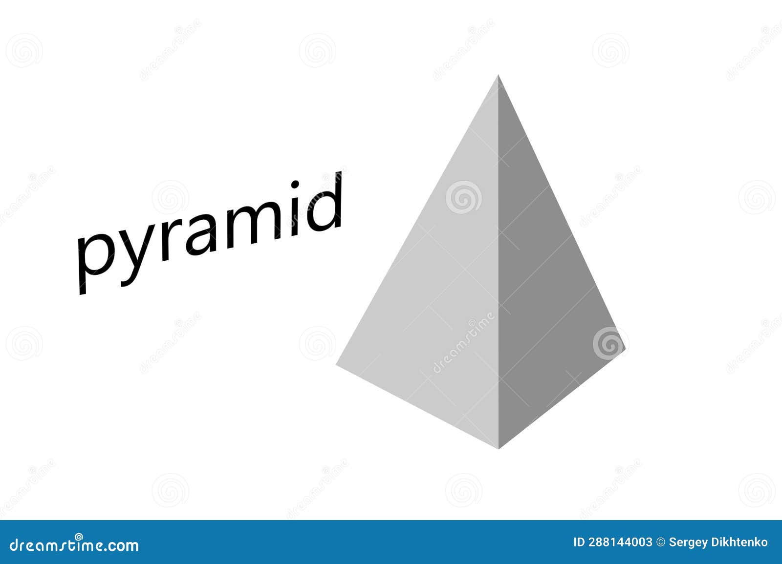 Education for Children Geometric Figure Pyramid White Background 3d ...