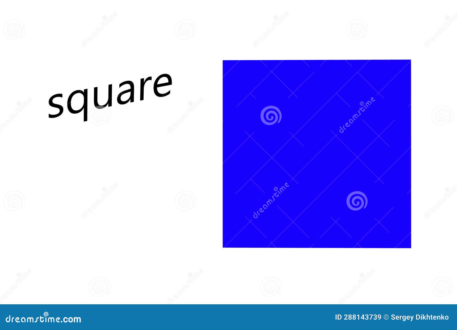 Education for Children Geometric Figure Square White Background Text 3d ...