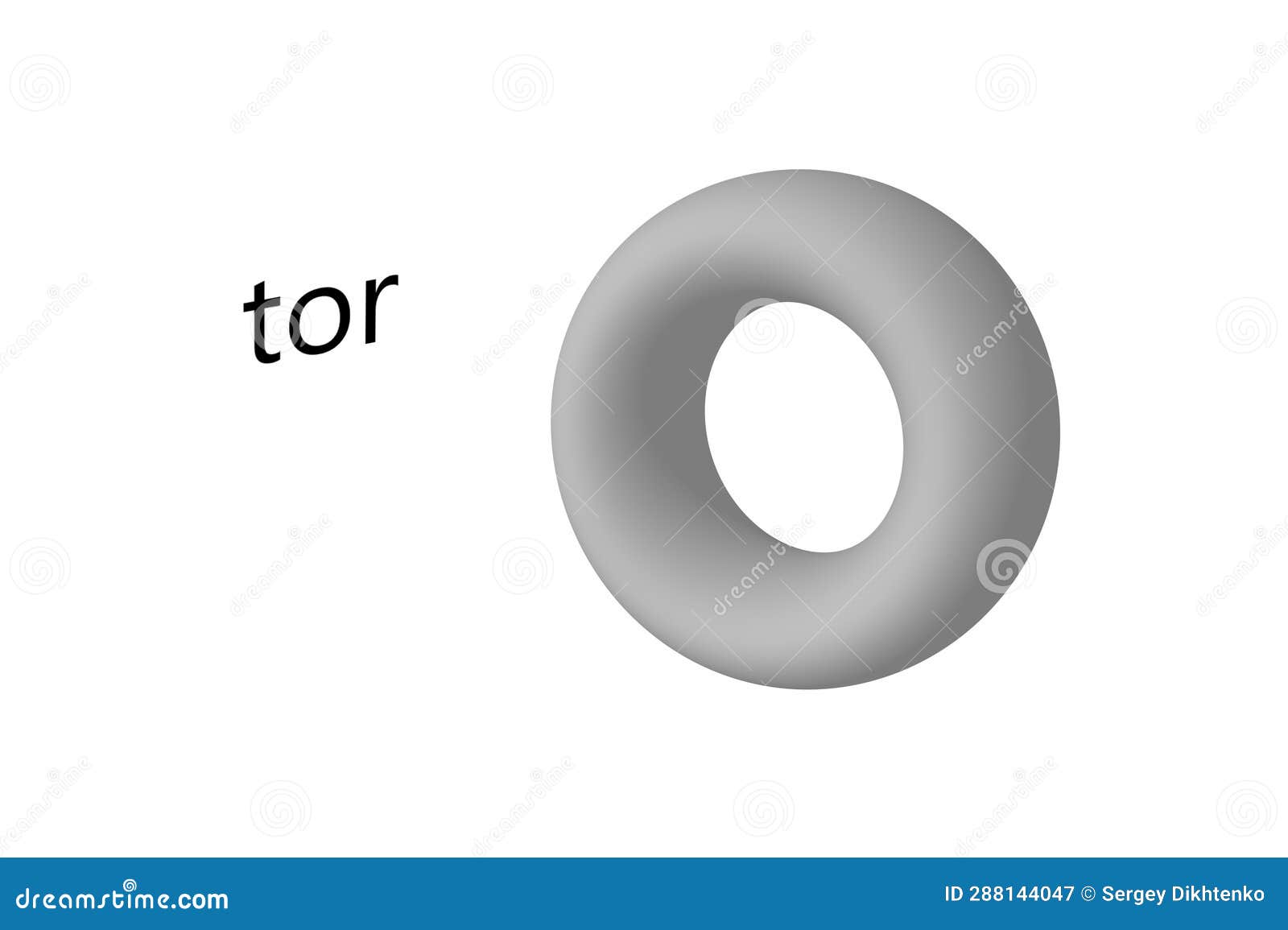 Education for Children Geometric Figure Tor White Background 3d ...