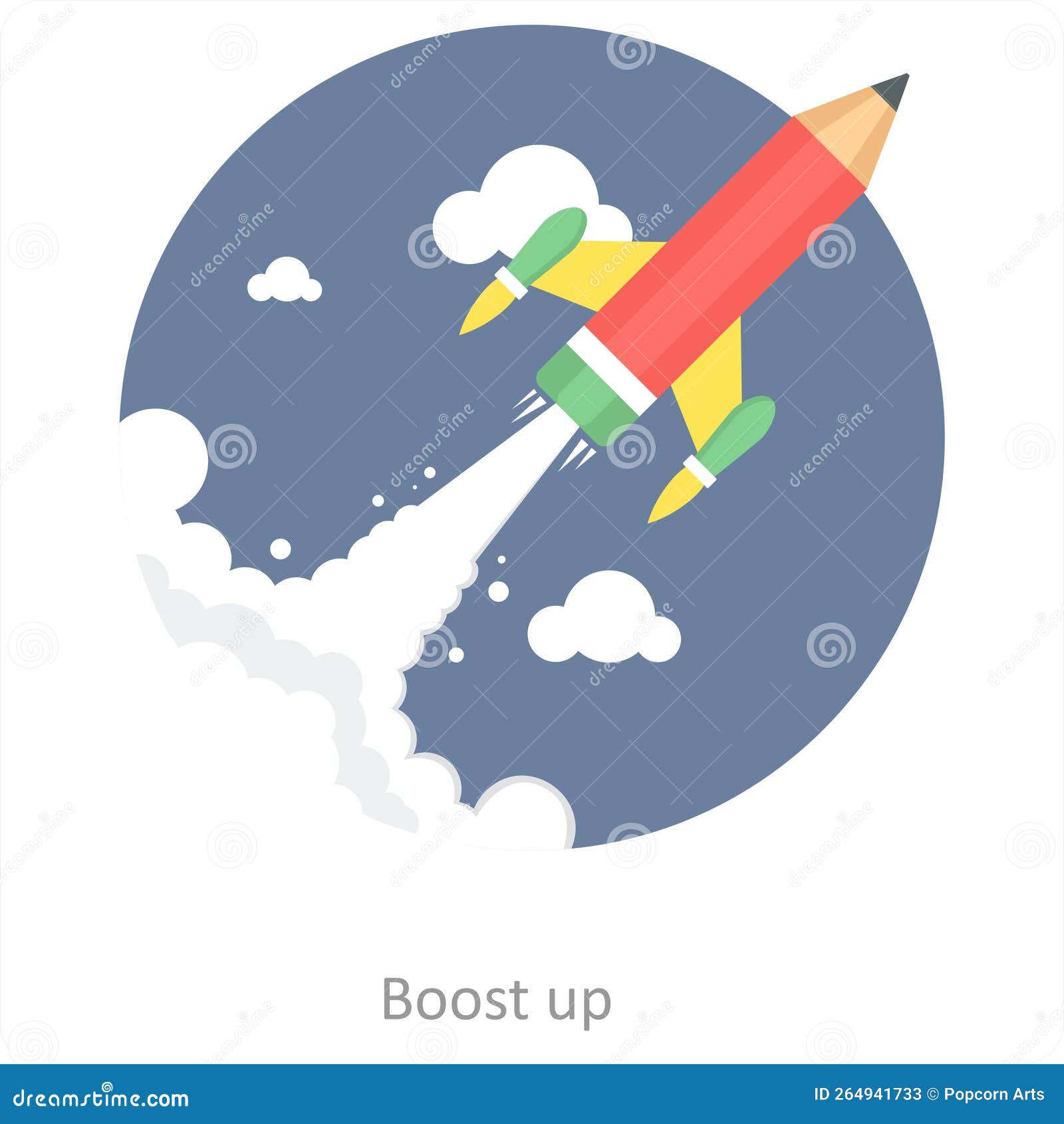 Boost Up stock vector. Illustration of launch, vector - 264941733