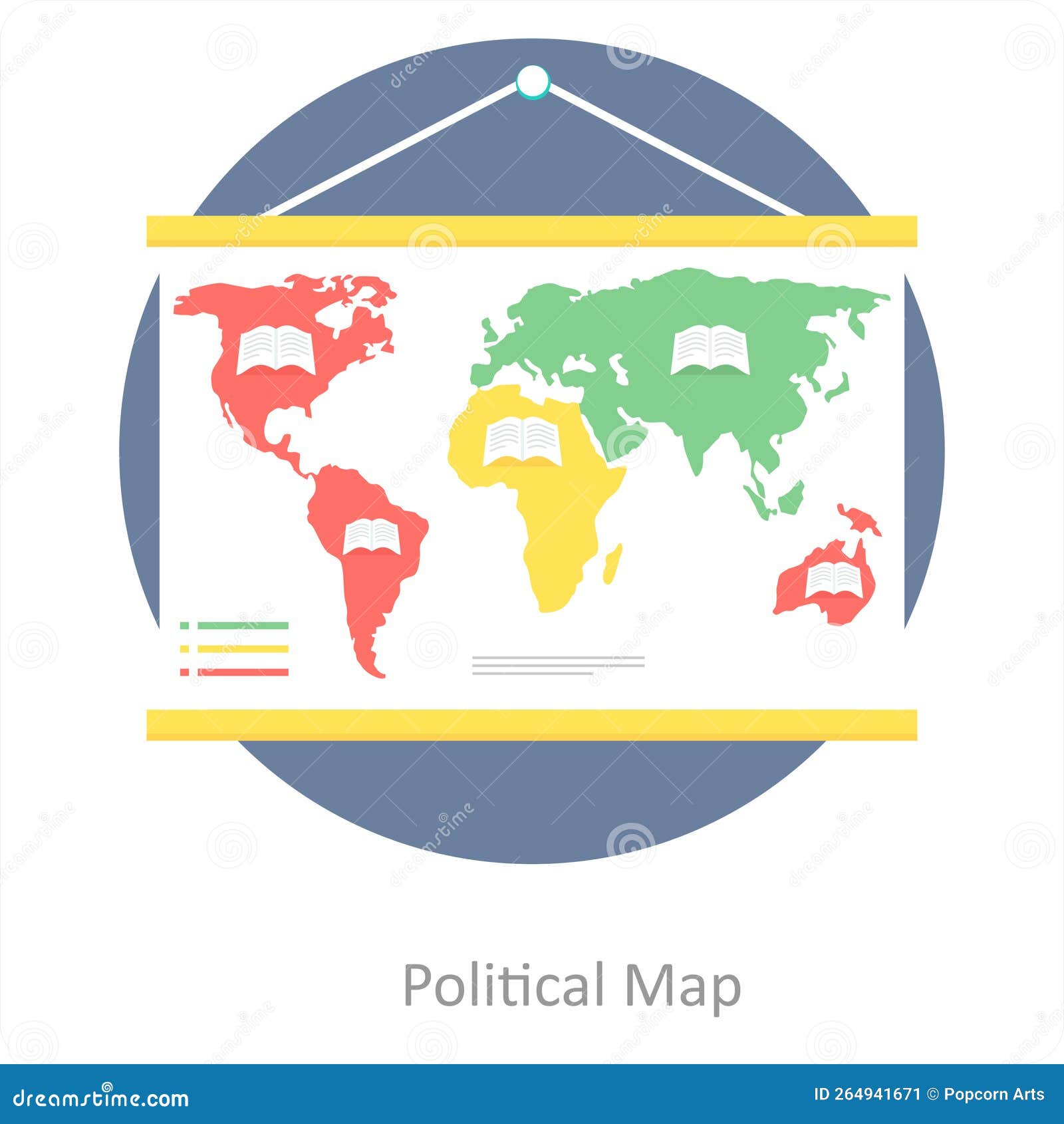 Political Map stock vector. Illustration of vector, icon - 264941671