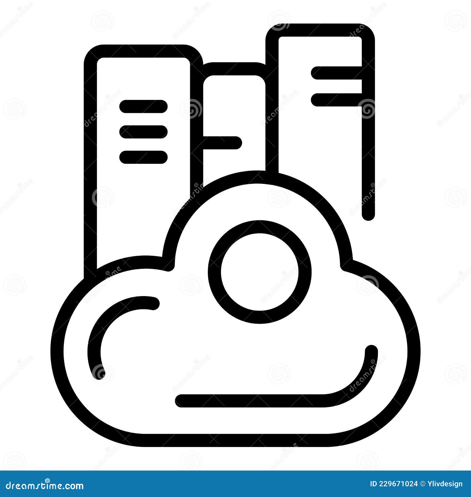 Education Cloud Icon Outline Vector. Virtual Training Stock ...