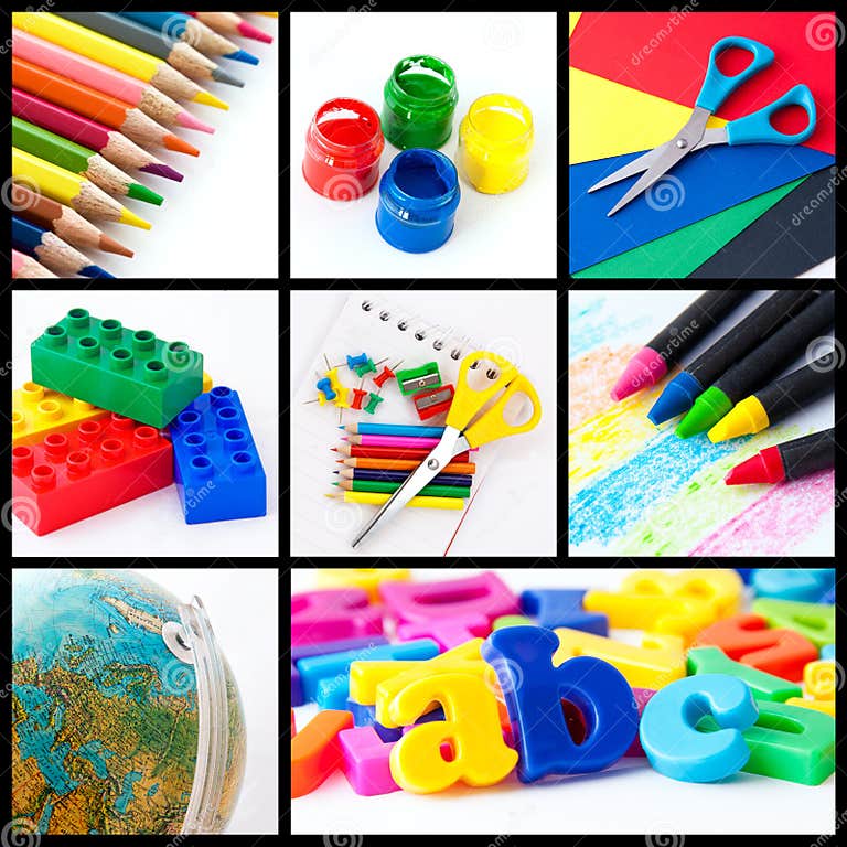 Education collage stock photo. Image of concept, pencils - 25273362
