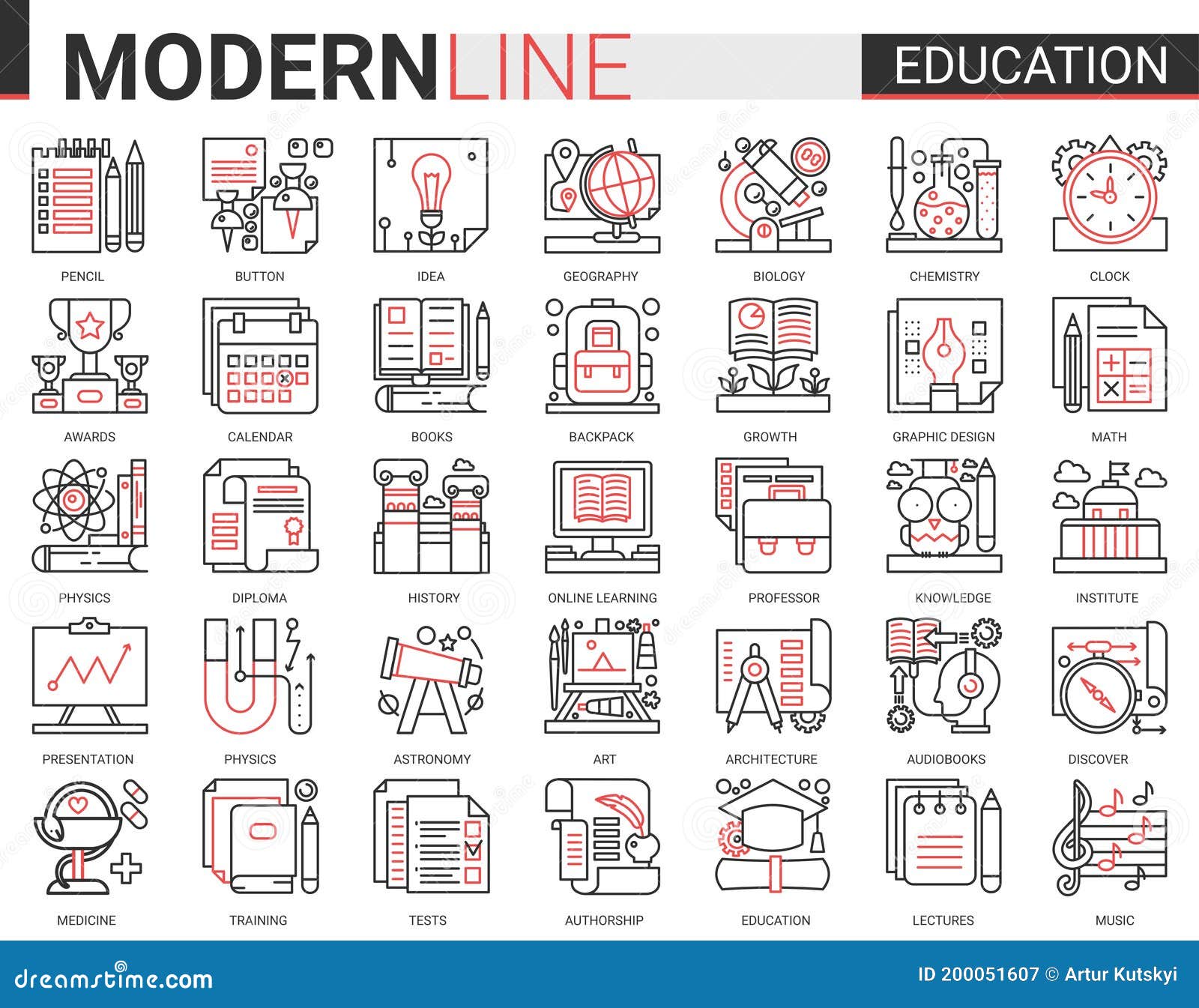 Outline University Campus Vector Icon. Isolated Black Simple Line ...