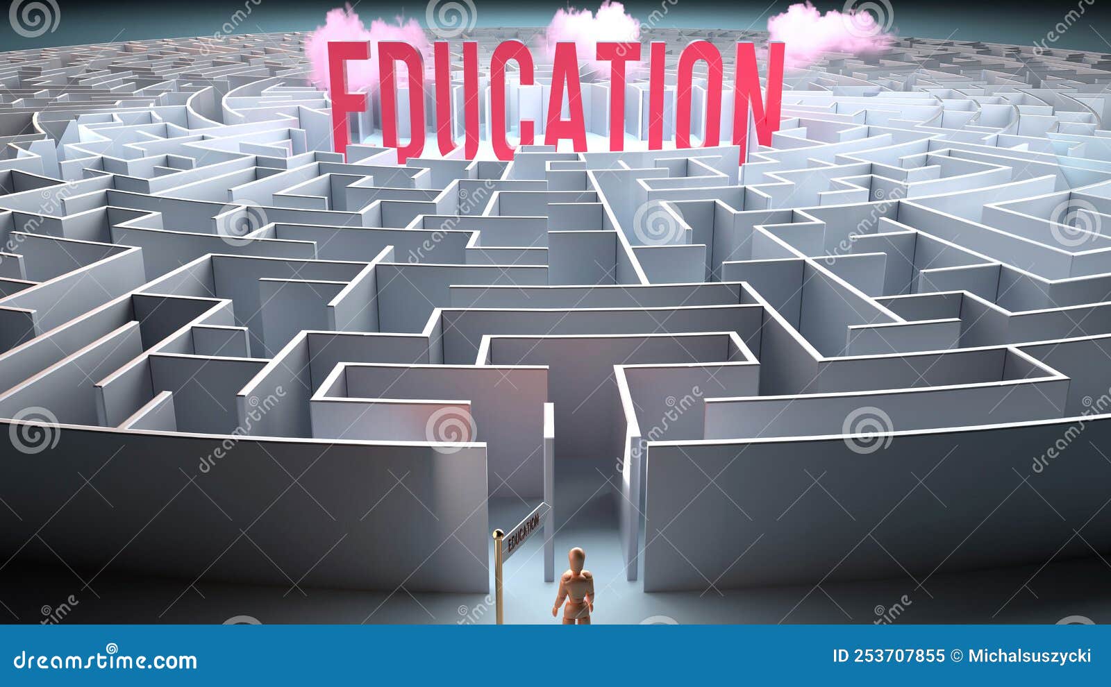 Education and a Complicated Path To it Stock Illustration ...