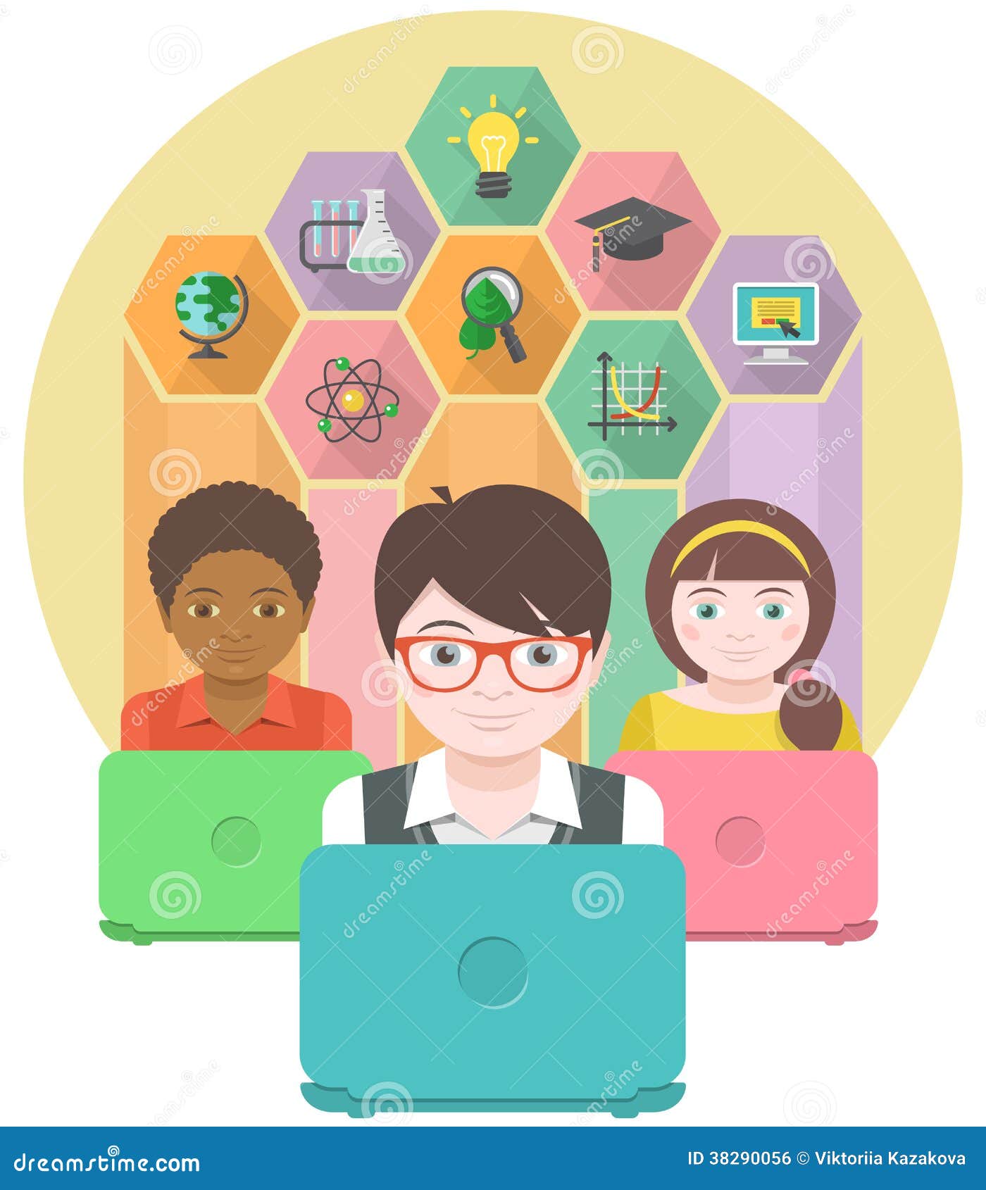 Education by Computer stock vector. Illustration of creative - 38290056