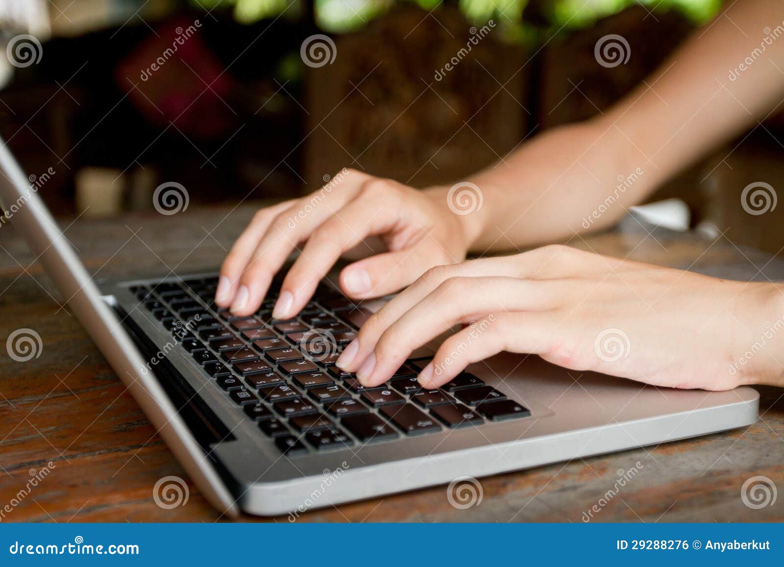 Education, Computer and Hands Stock Photo - Image of foreground, deck ...