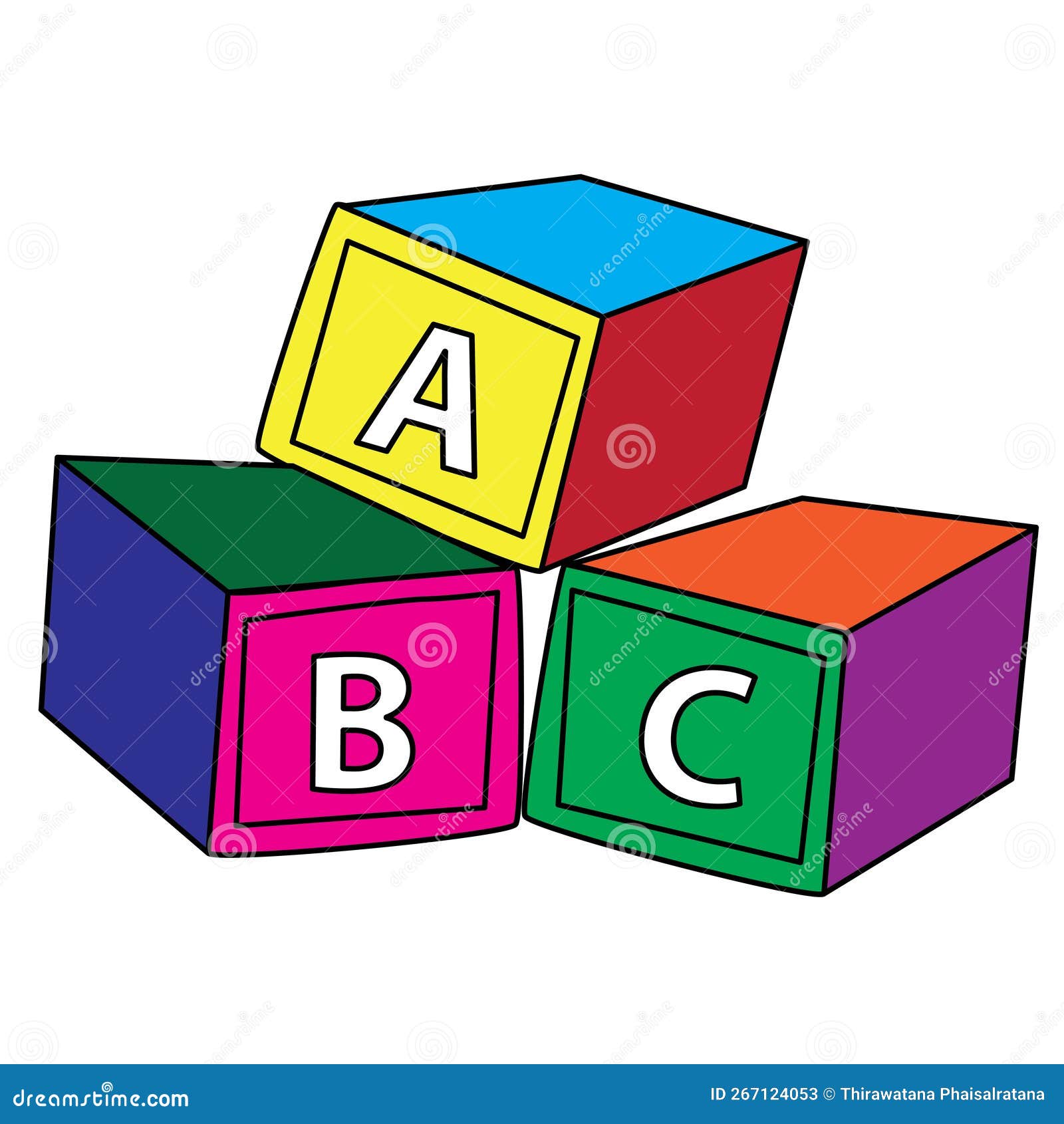 Education Concept. Abc Alphabet Cubes. Back To School. Box. Stock ...