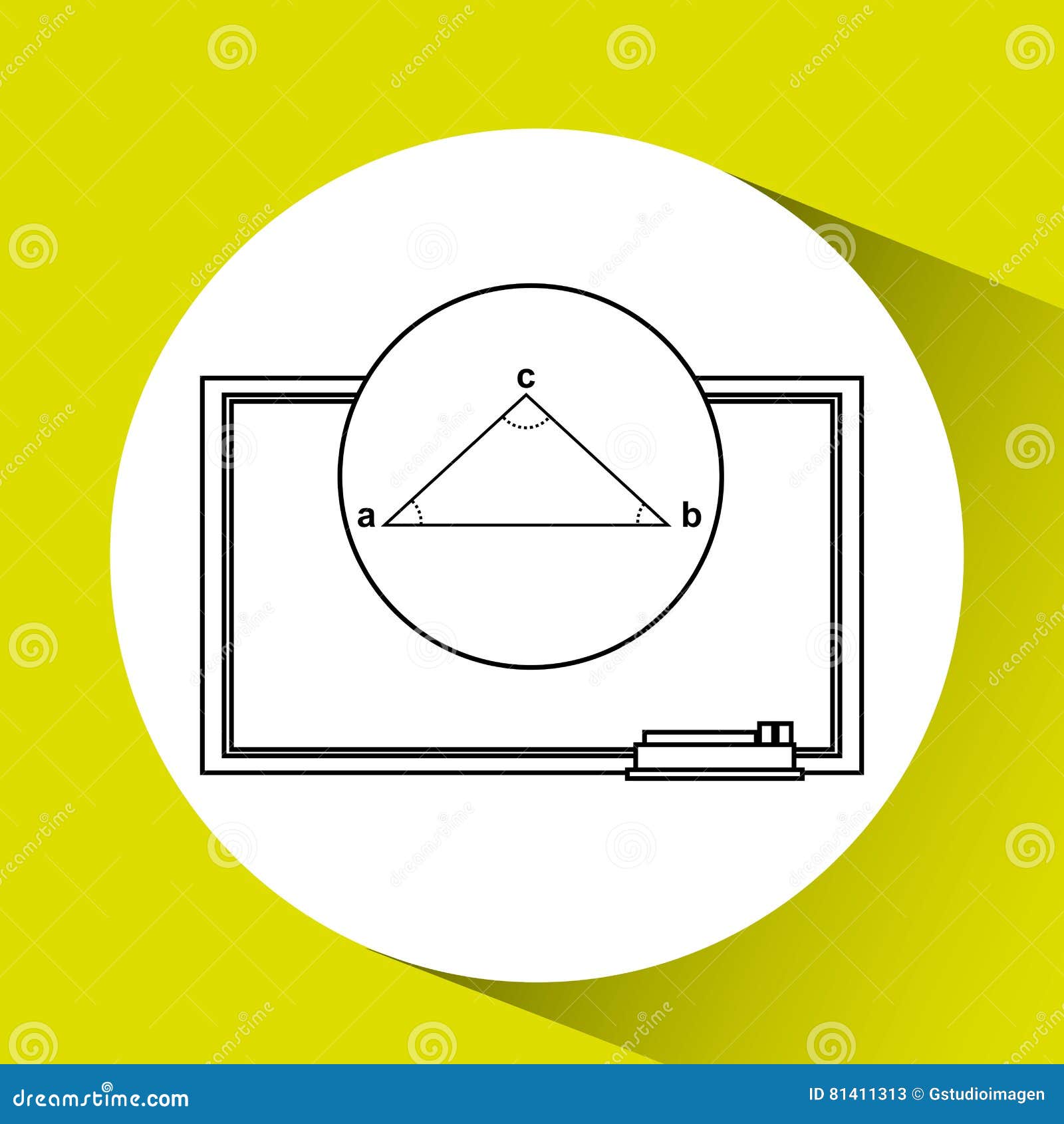 Education Concept Blackboard with Triangle Angule Stock Vector ...