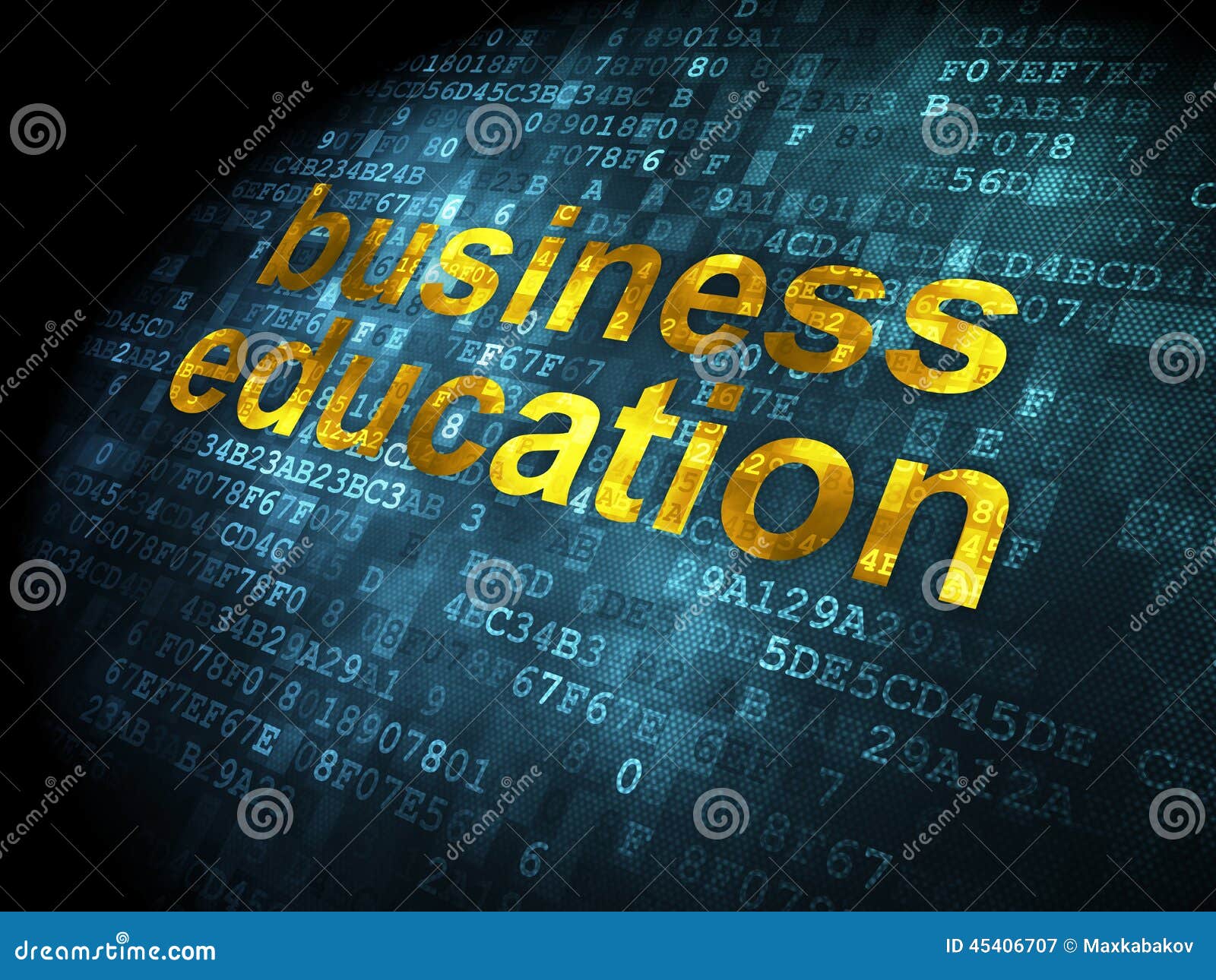 Education Concept: Business Education on Digital Background Stock ...