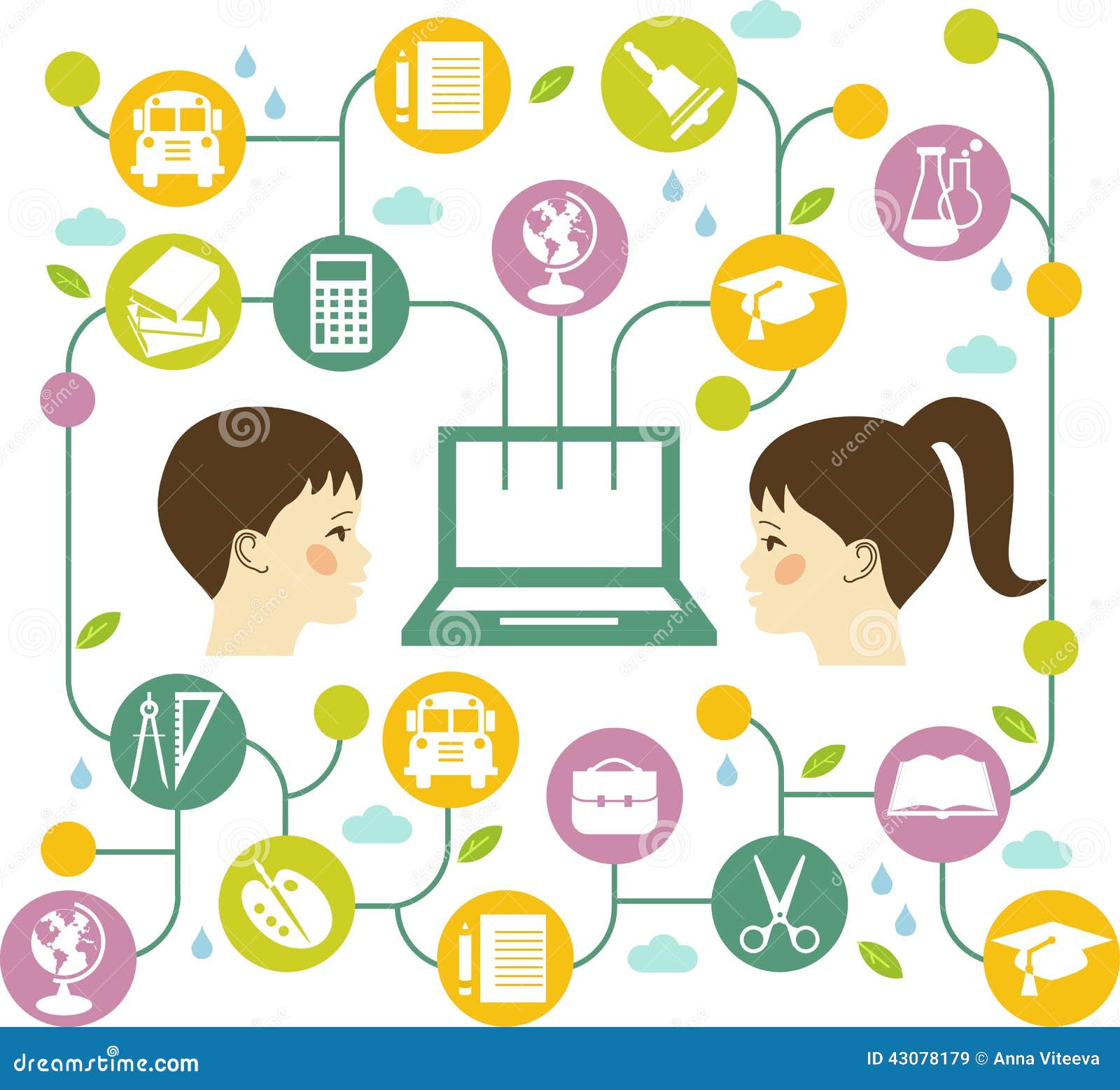 Education Concept of Children Stock Illustration - Illustration of ...