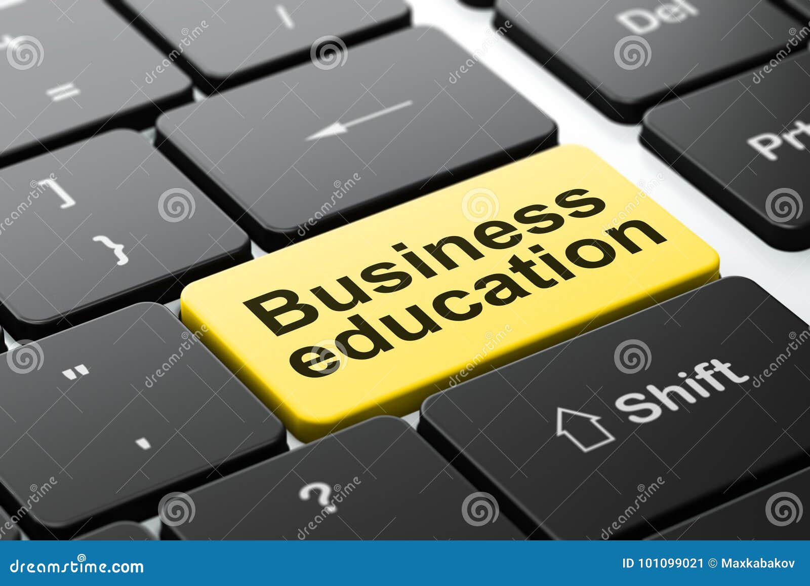 Education Concept: Business Education on Computer Keyboard Background ...