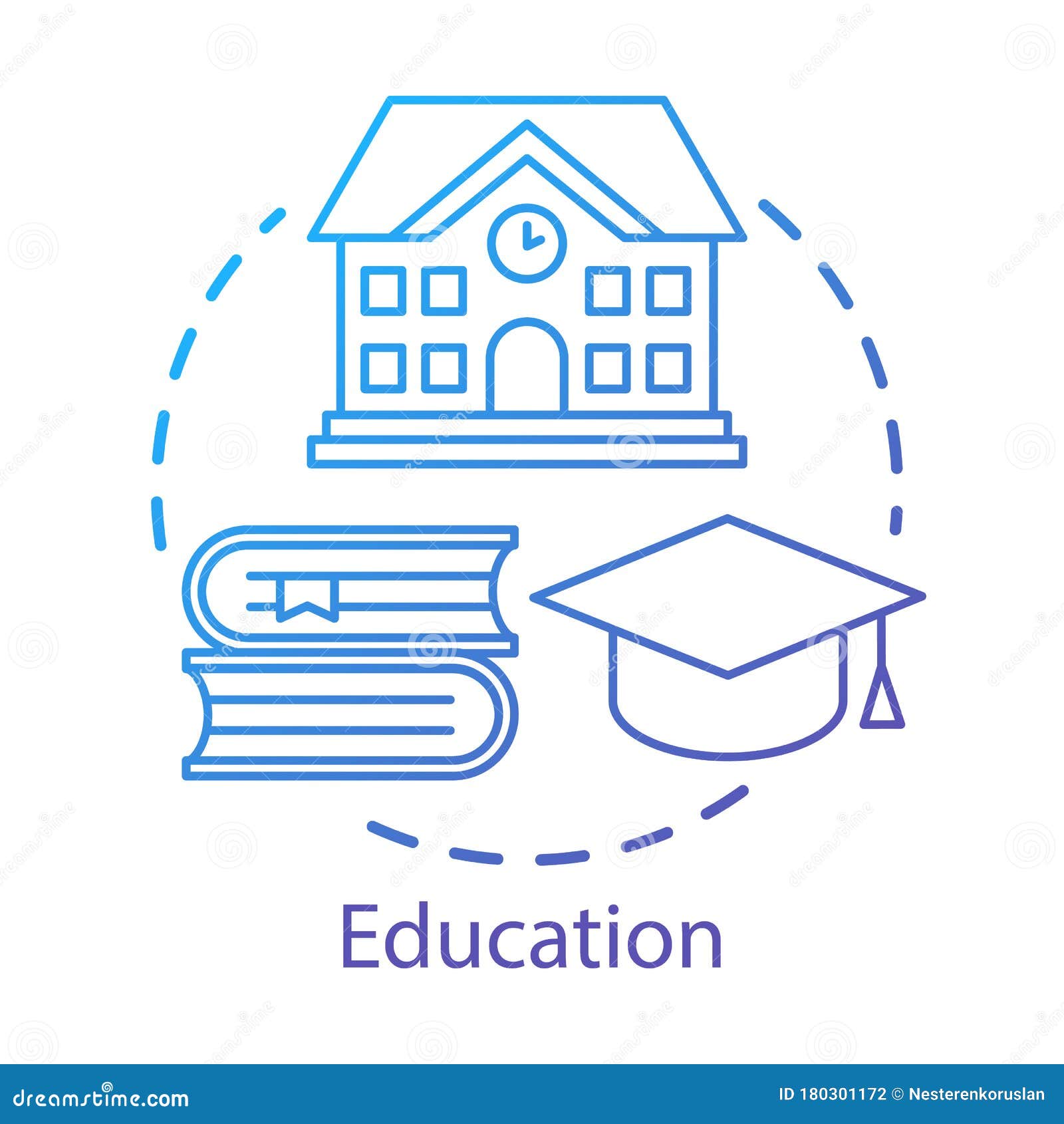 Education Concept Icon. Knowledge Transfer. Teaching, Learning Skills ...
