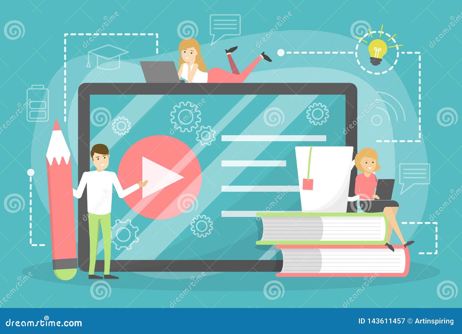 Education Concept. Idea of Learning and Knowledge Stock Vector ...