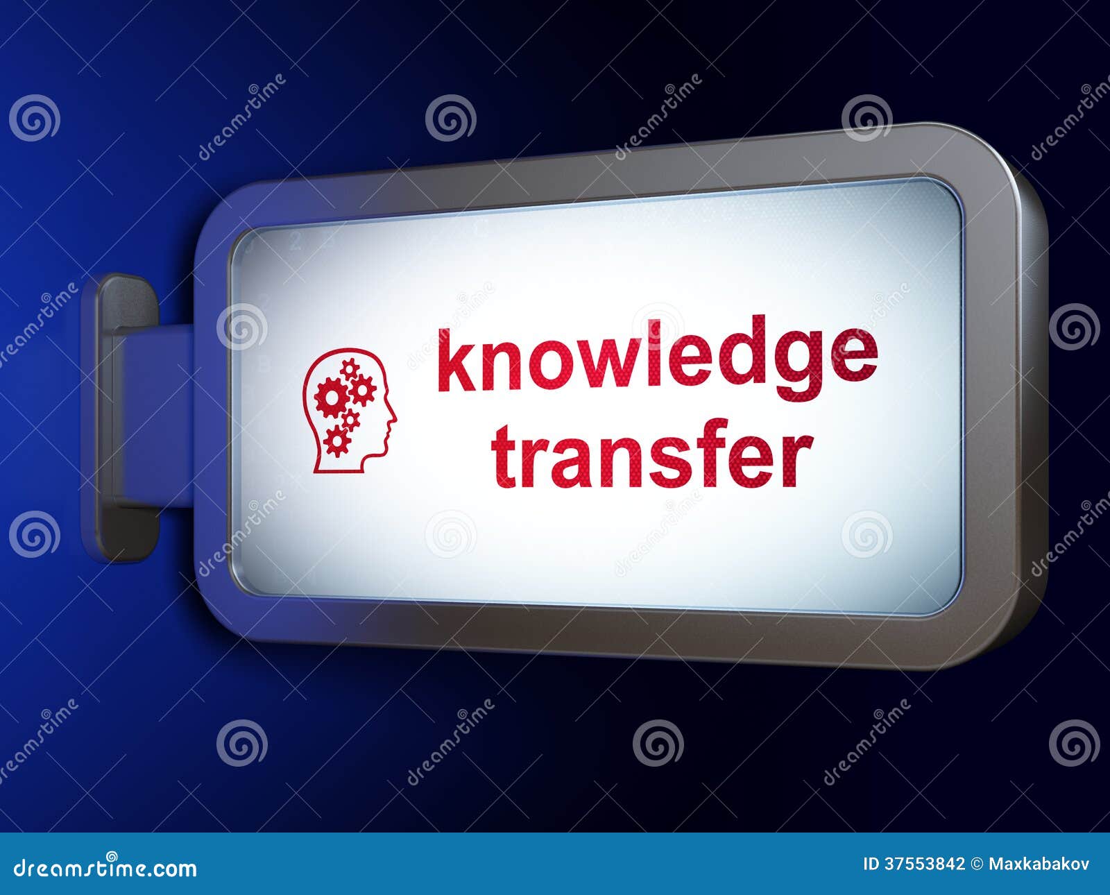 Education Concept: Knowledge Transfer and Head Stock Illustration ...