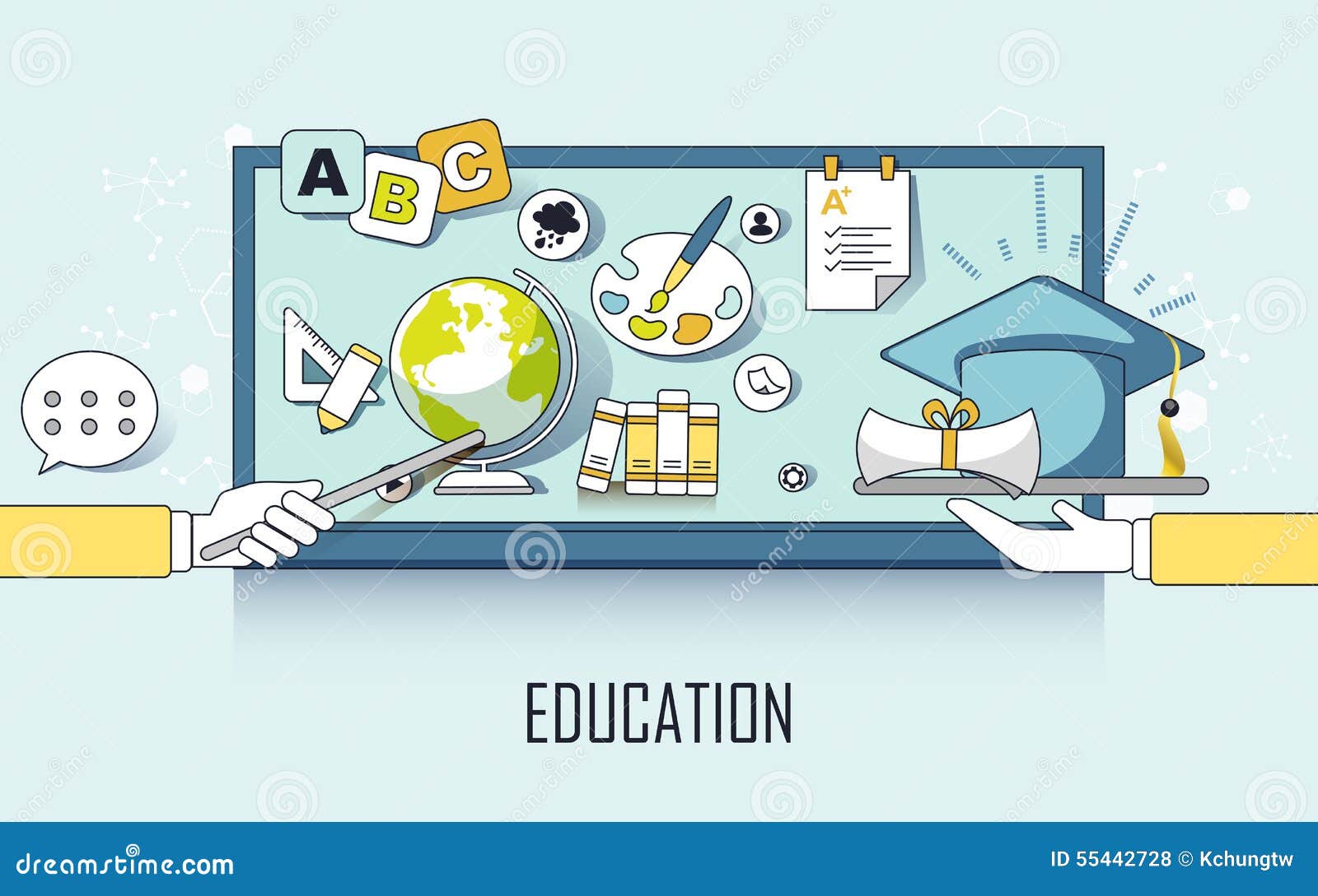Education concept stock vector. Illustration of student - 55442728