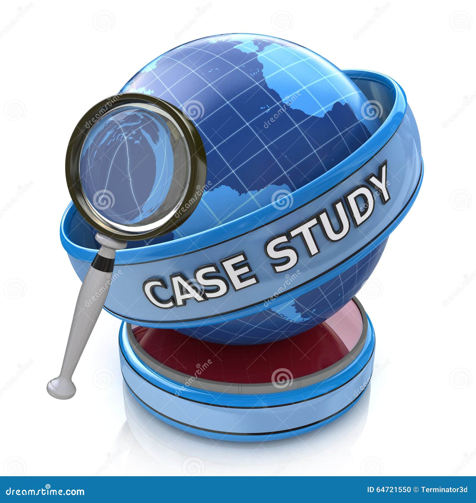 Education Concept: Magnifying Optical Glass with Words Case Stud Stock ...