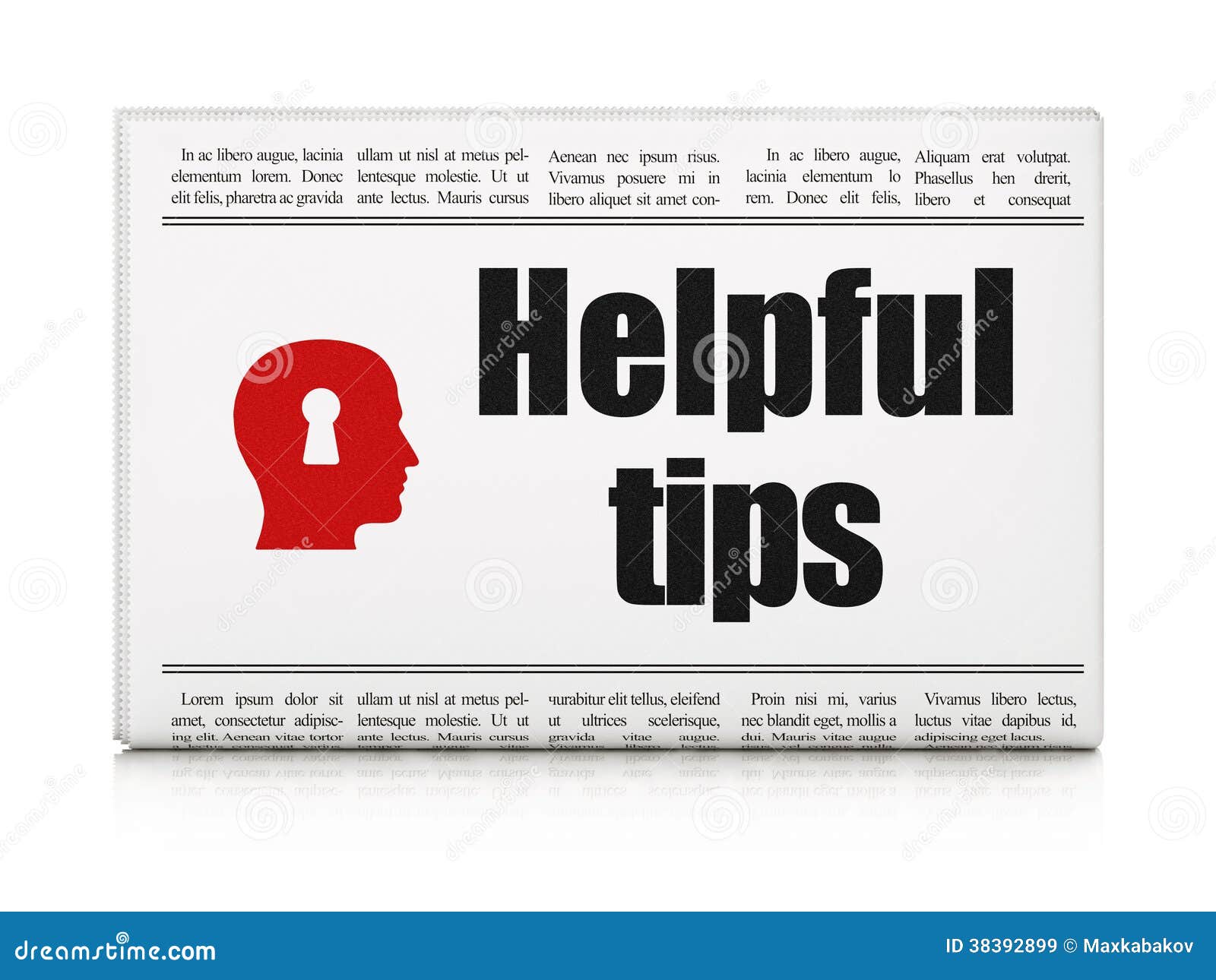 Education Concept: Newspaper with Helpful Tips and Stock Illustration ...