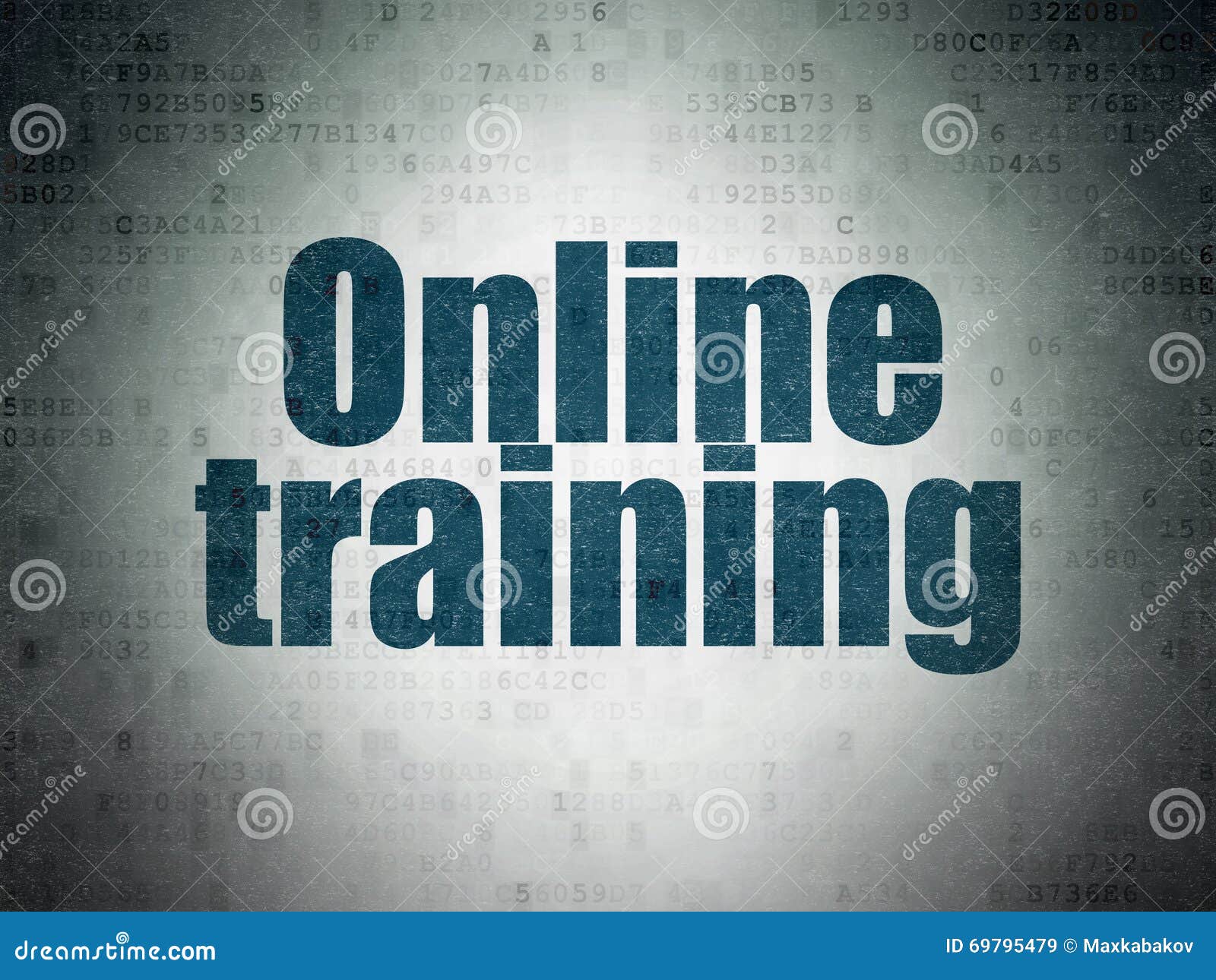 Education Concept: Online Training on Digital Paper Background Stock ...