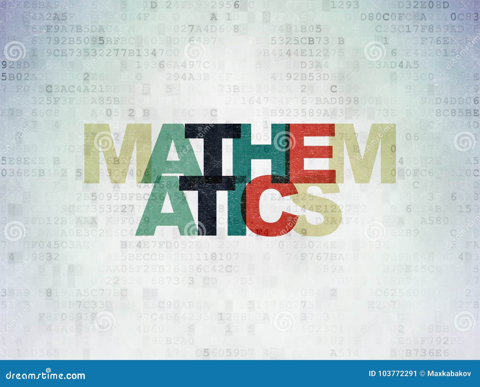 Education Concept: Mathematics on Digital Data Paper Background Stock ...
