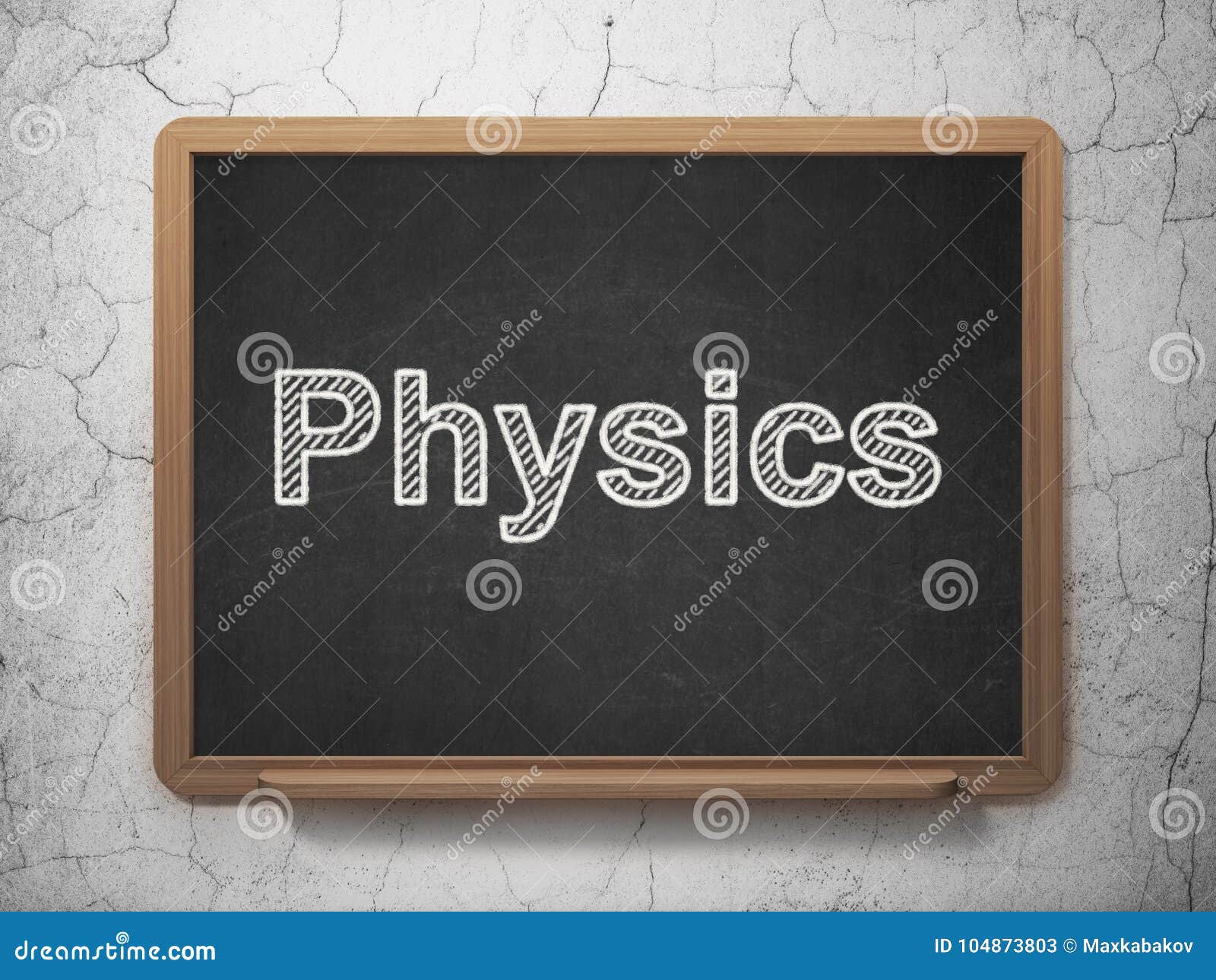 Education Concept: Physics on Chalkboard Background Stock Illustration ...