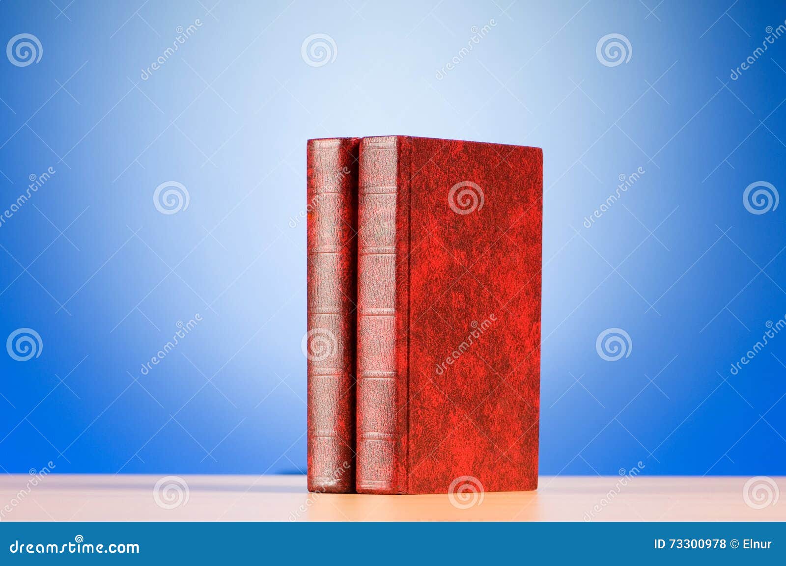 The Education Concept with Red Cover Books Stock Photo - Image of ...