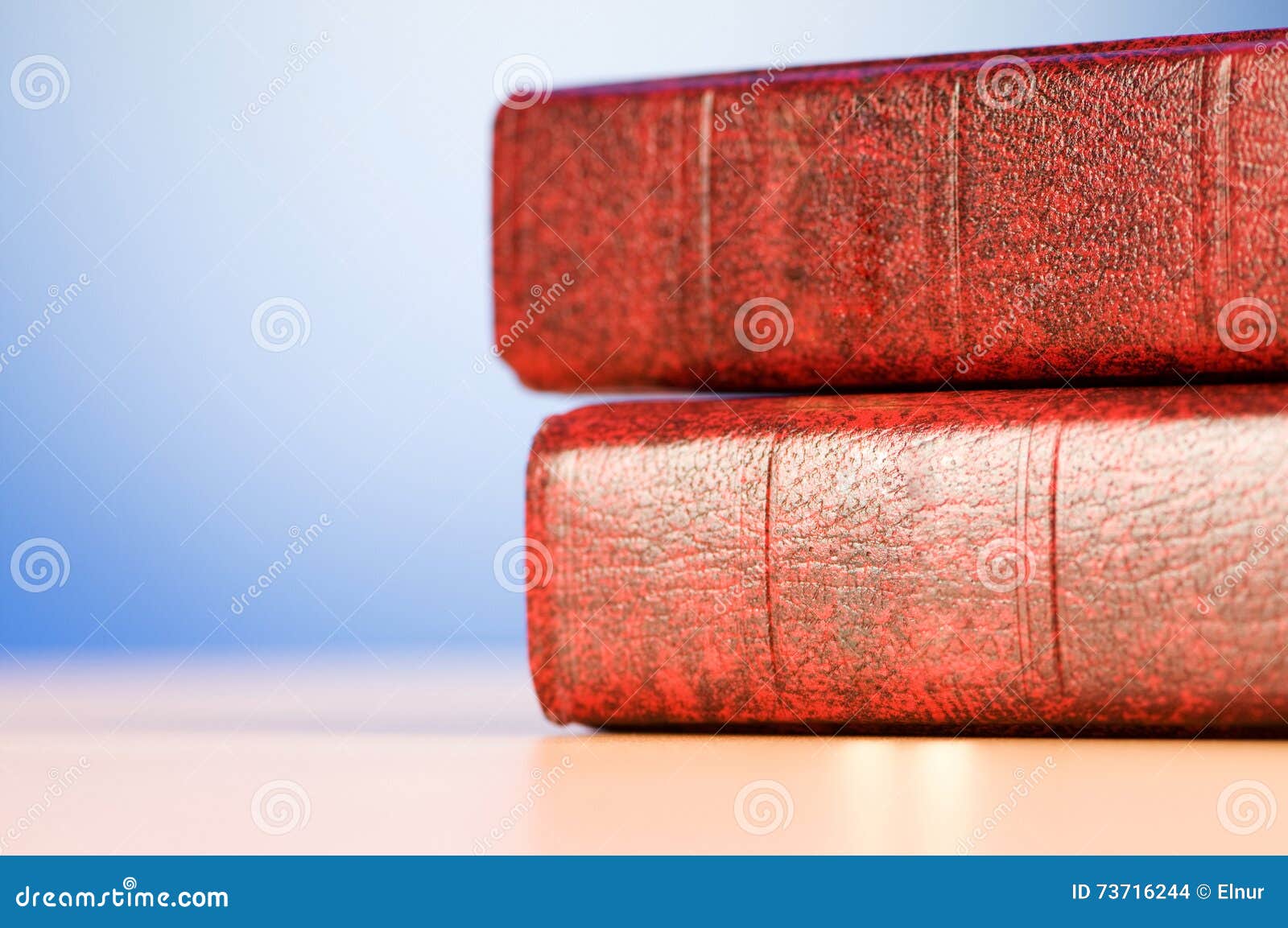 The Education Concept with Red Cover Books Stock Photo - Image of ...