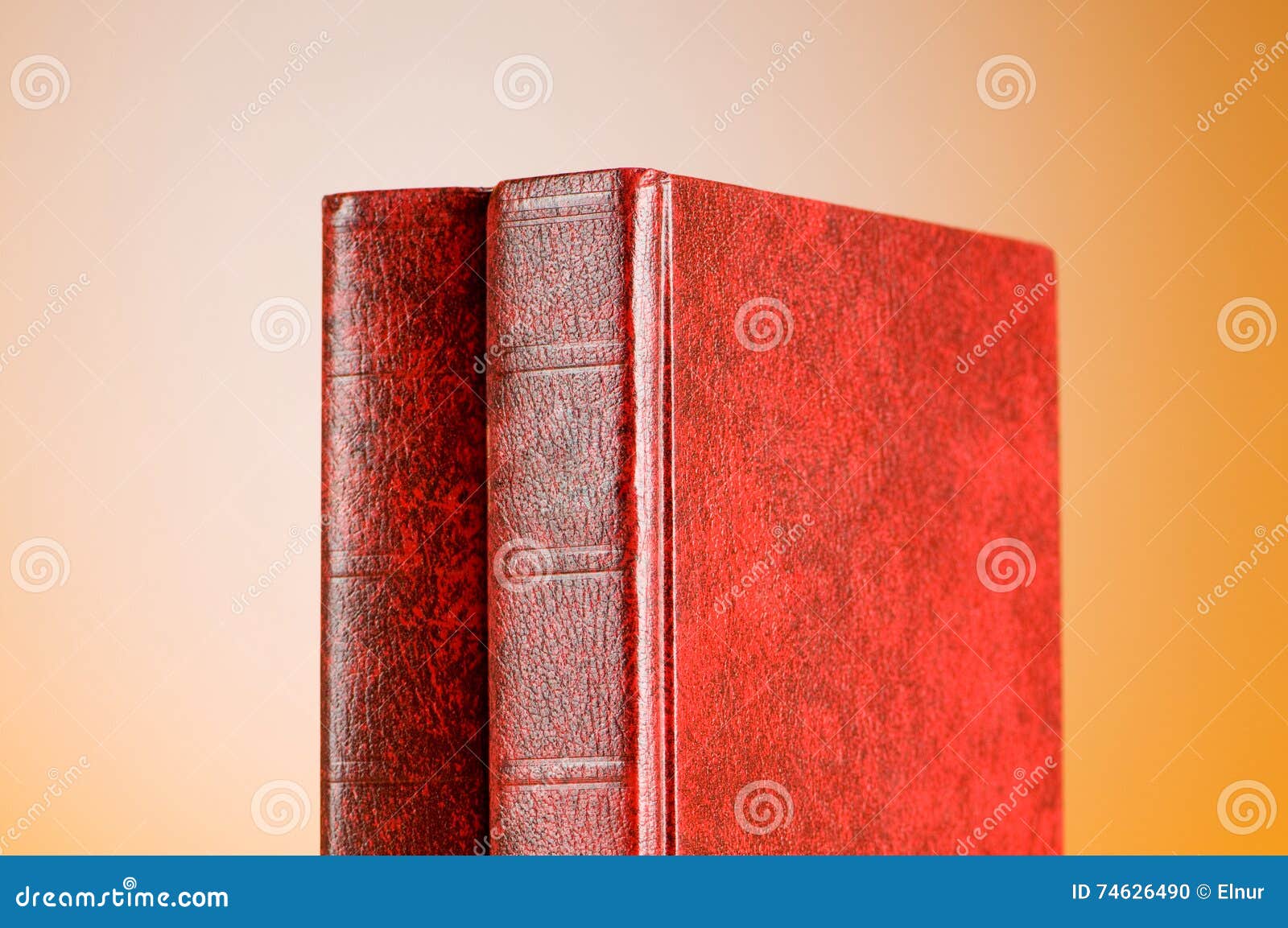 The Education Concept with Red Cover Books Stock Photo - Image of order ...