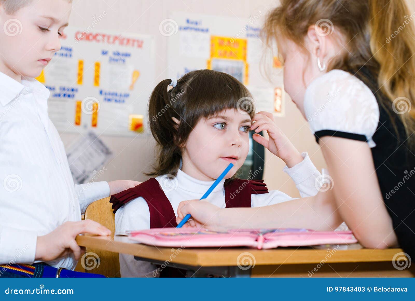 Education Concept - School Students at the Class Stock Image - Image of ...