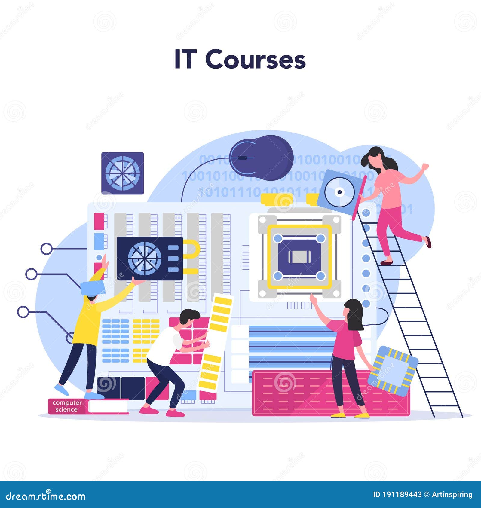 It Education Concept. Student Write Software and Create Code Stock ...