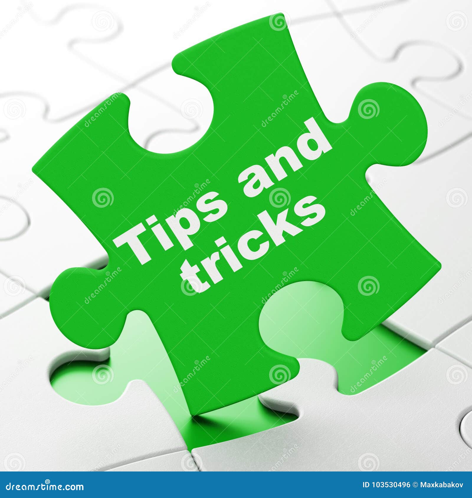 Education Concept: Tips and Tricks on Puzzle Background Stock ...