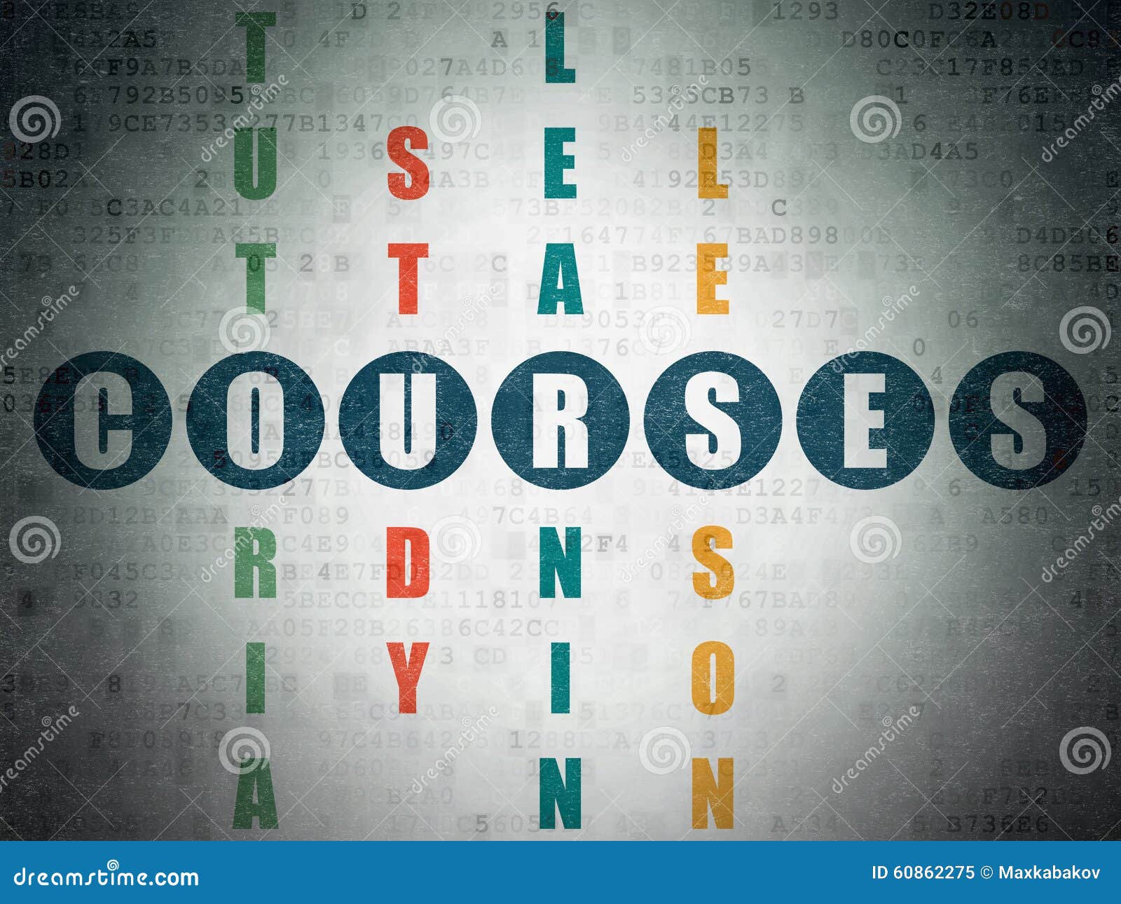 Education Concept: Word Courses in Solving Stock Illustration ...