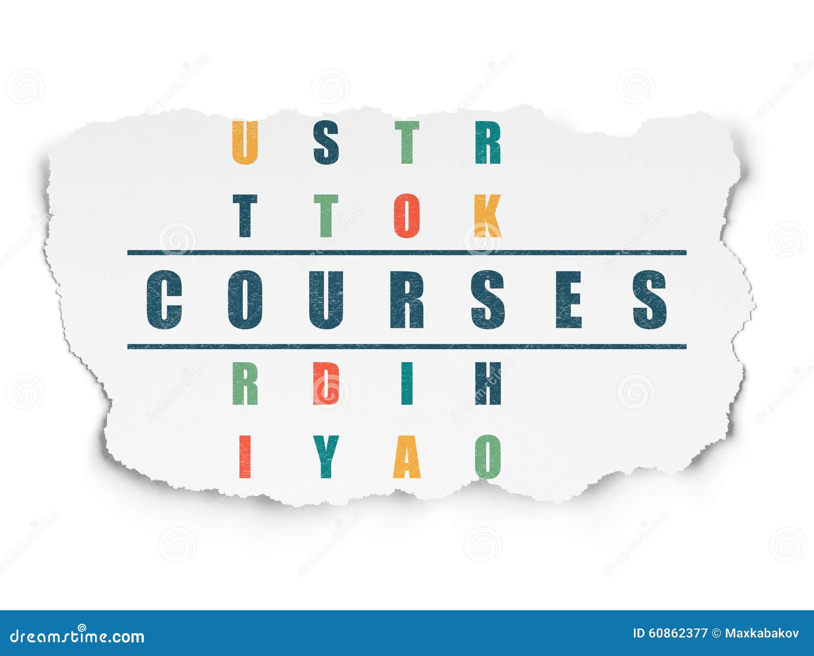 Education Concept: Word Courses in Solving Stock Illustration ...