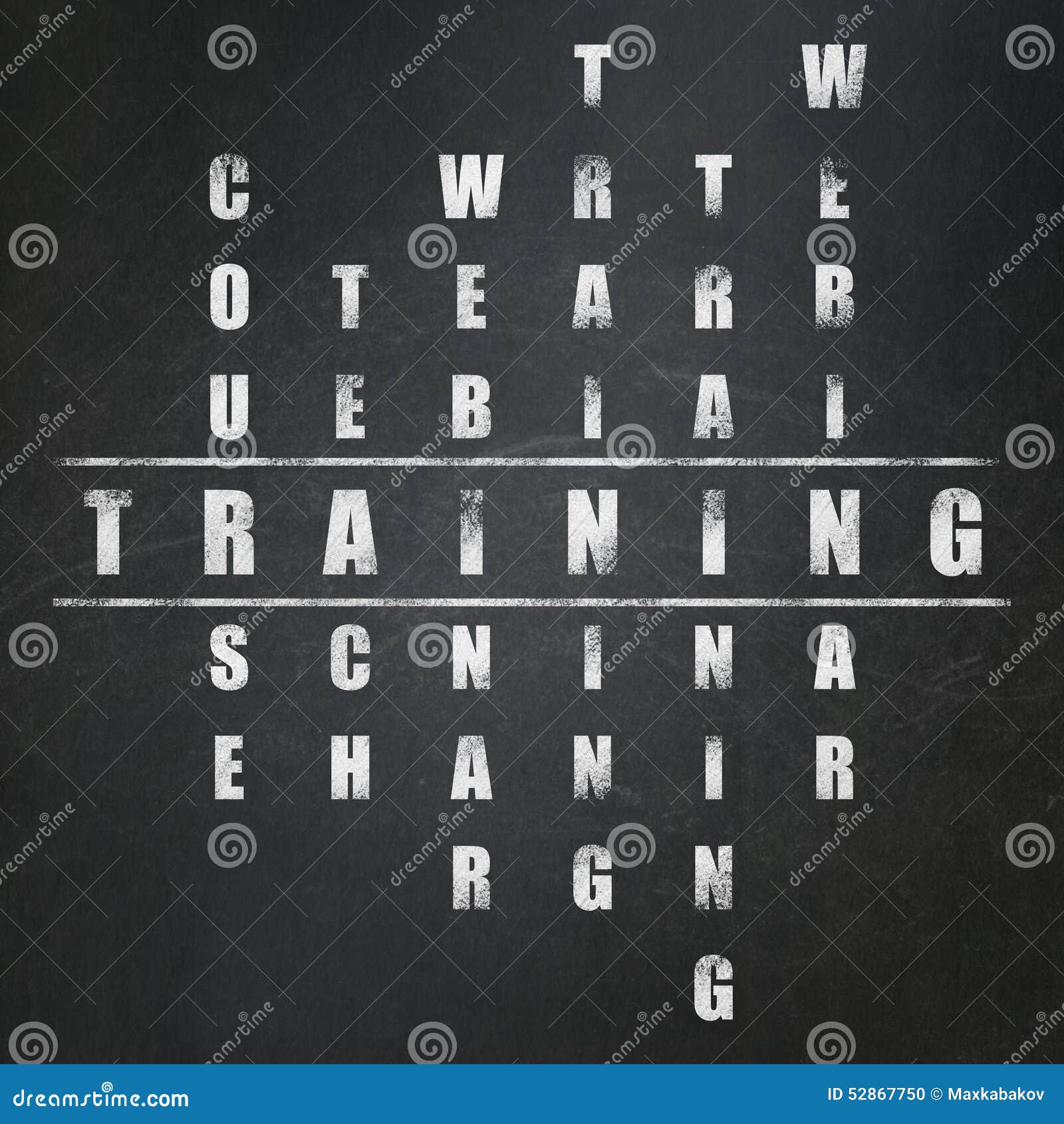 Education Concept: Word Training in Solving Stock Illustration ...