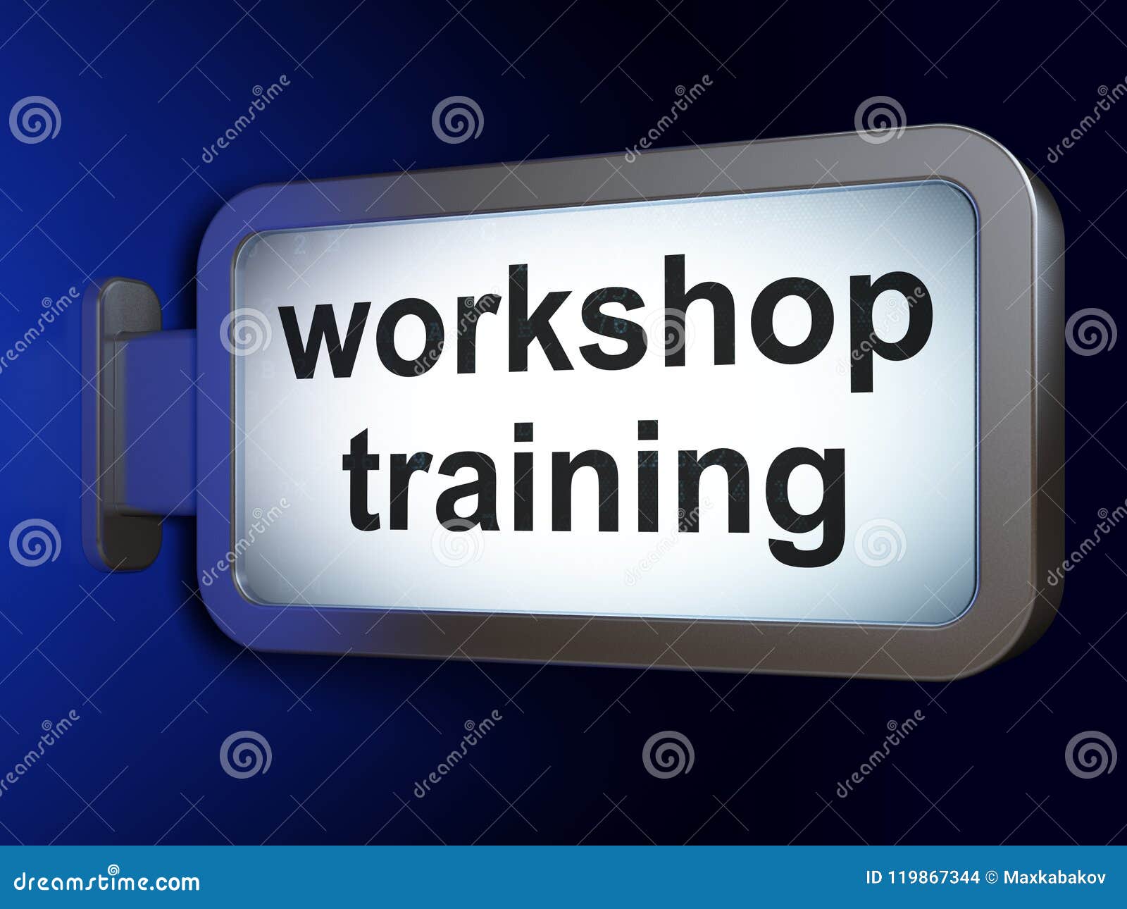 Education Concept: Workshop Training on Billboard Background Stock ...