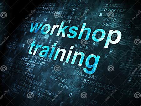 Education Concept: Workshop Training on Digital Background Stock Image ...
