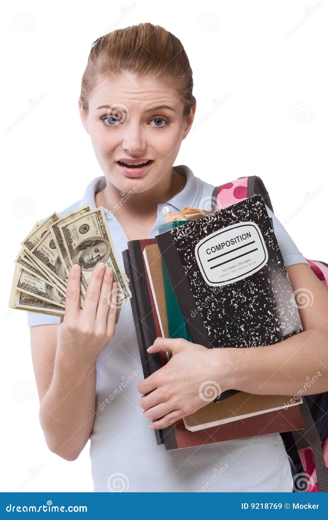 Education Cost Serious Problem for Girl Student Stock Image - Image of ...