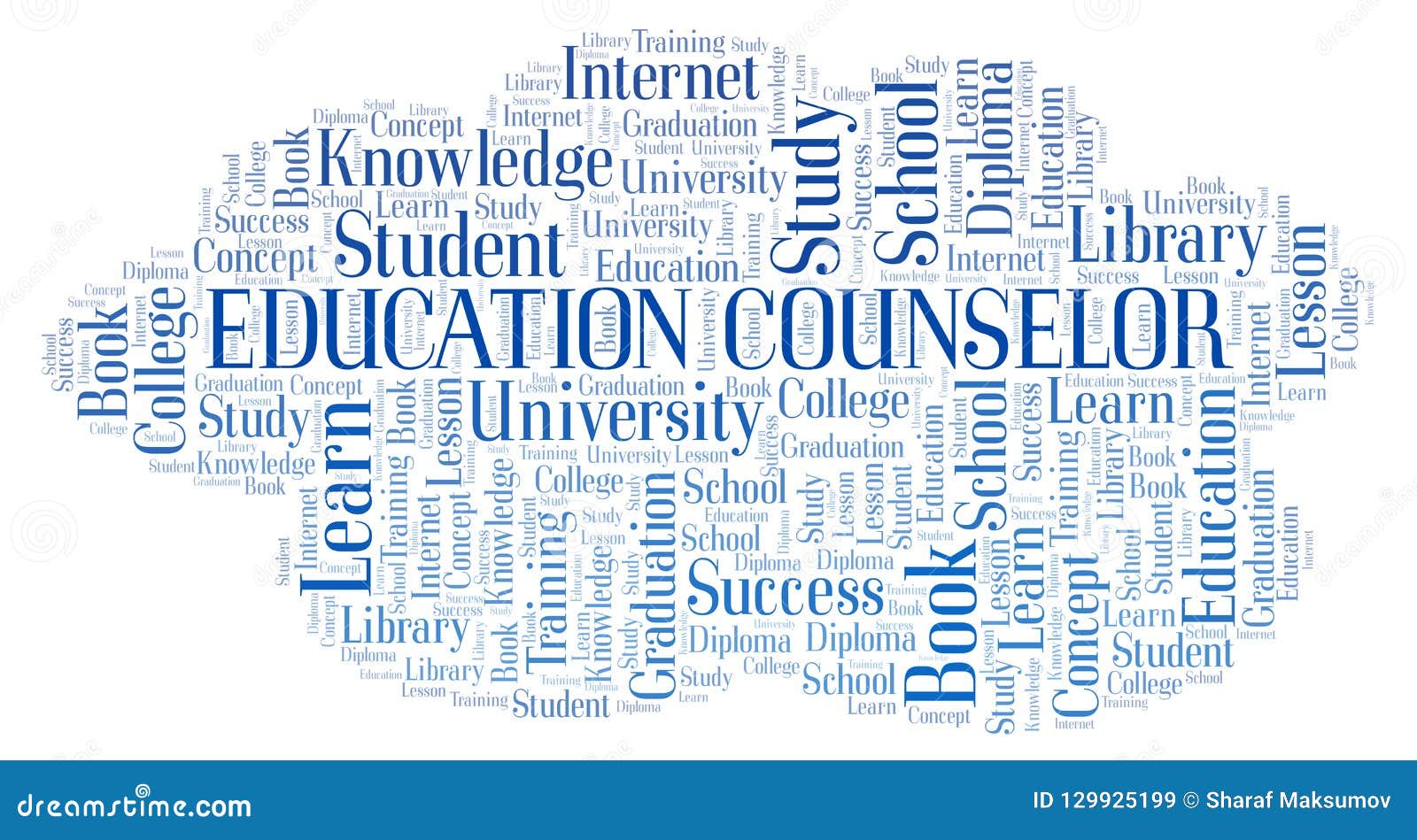Education Counselor Word Cloud. Stock Illustration - Illustration of ...