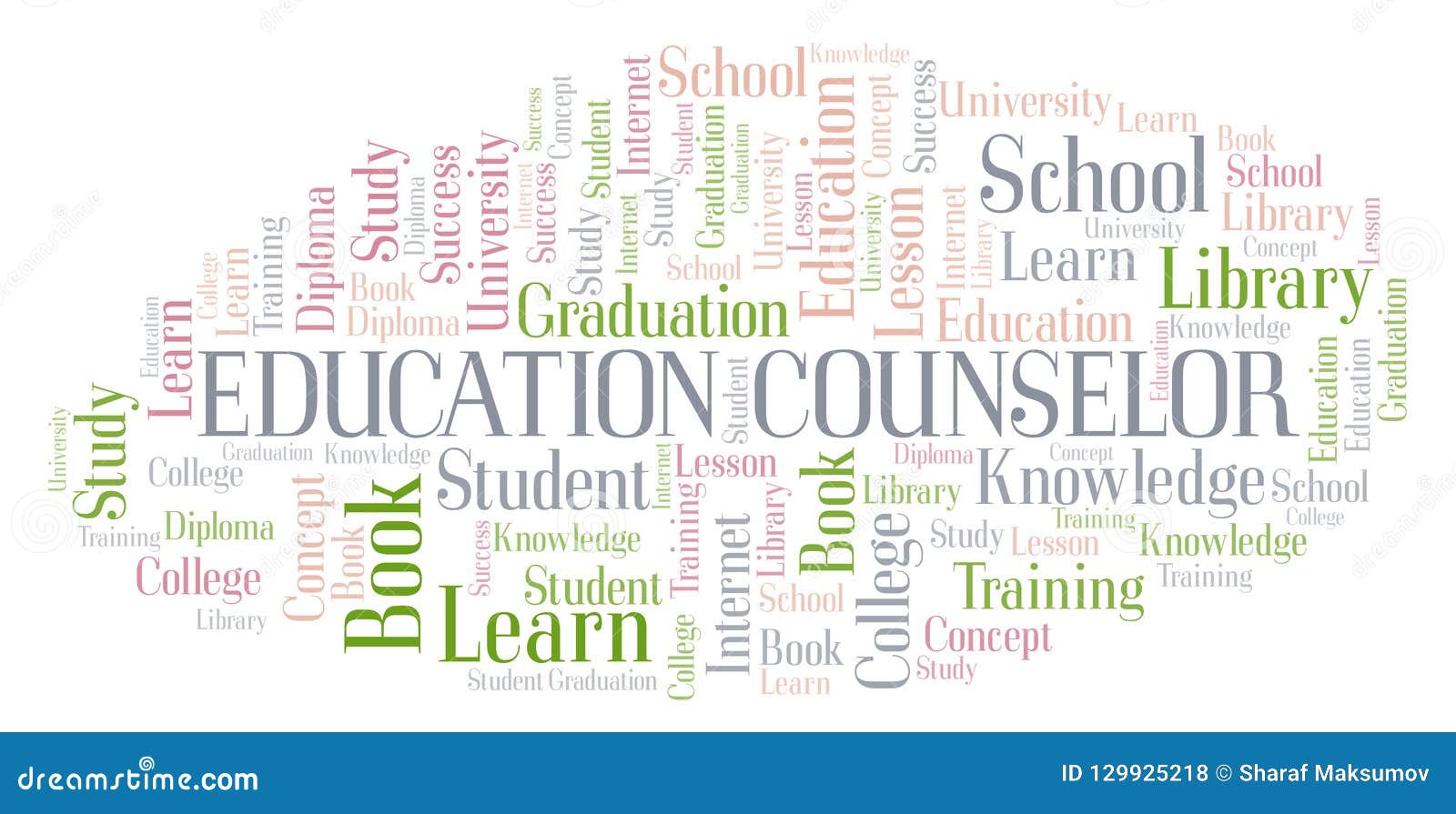 Education Counselor Word Cloud. Stock Illustration - Illustration of ...