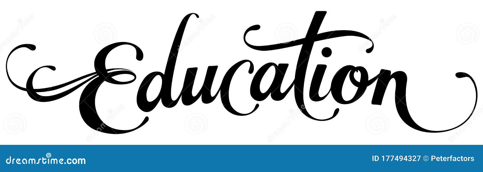 Education - Custom Calligraphy Text Stock Vector - Illustration of ...
