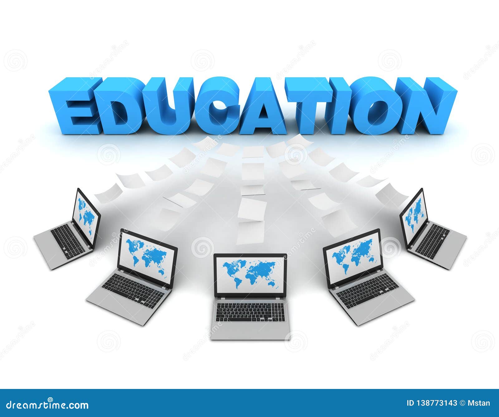 Education 3d Concept Illustration Stock Illustration - Illustration of ...