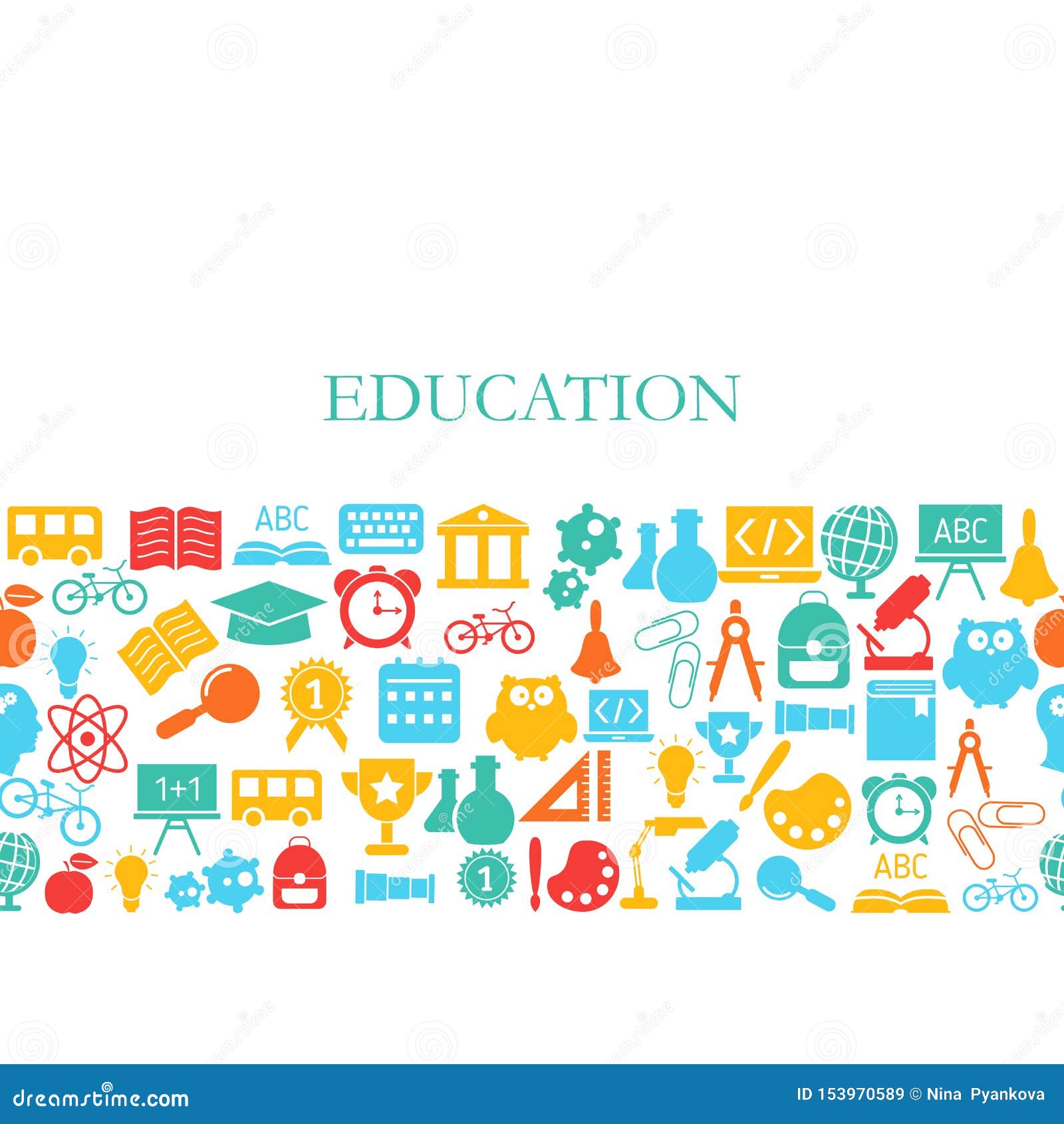 Education design concept stock vector. Illustration of bulb - 153970589