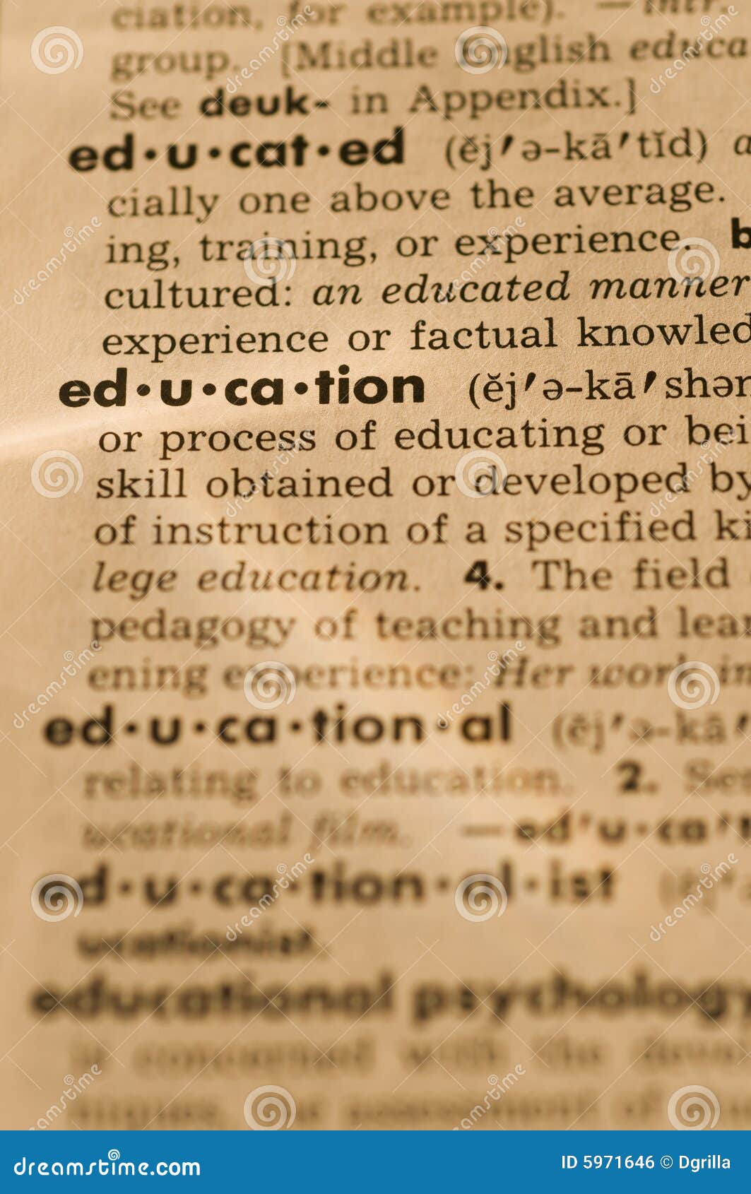 Education in dictionary stock photo. Image of book, life - 5971646