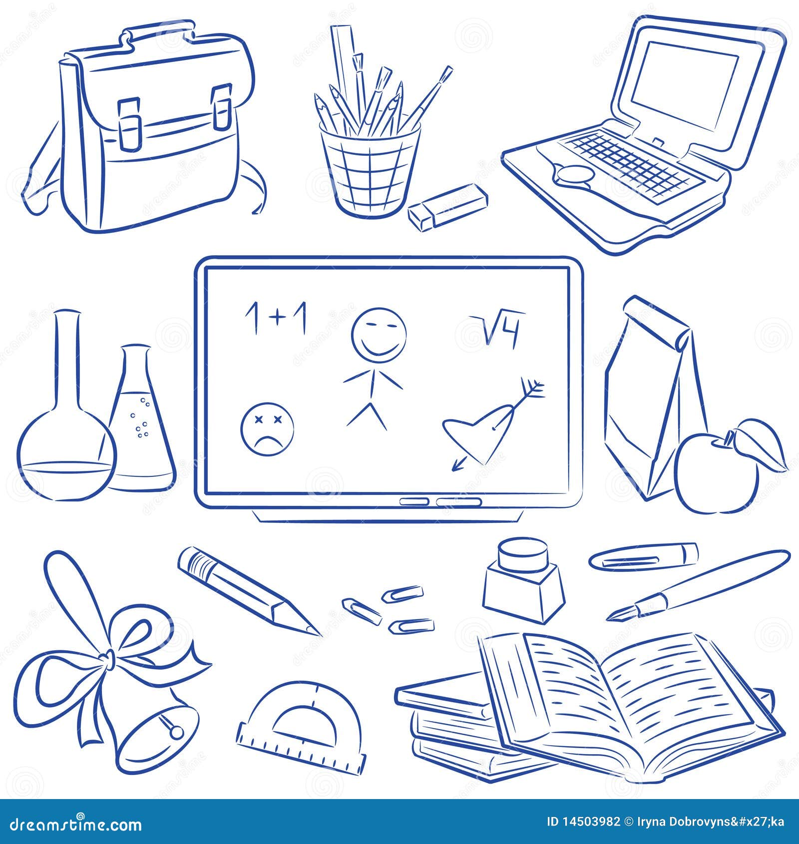 Education doodle stock vector. Illustration of glasses - 14503982