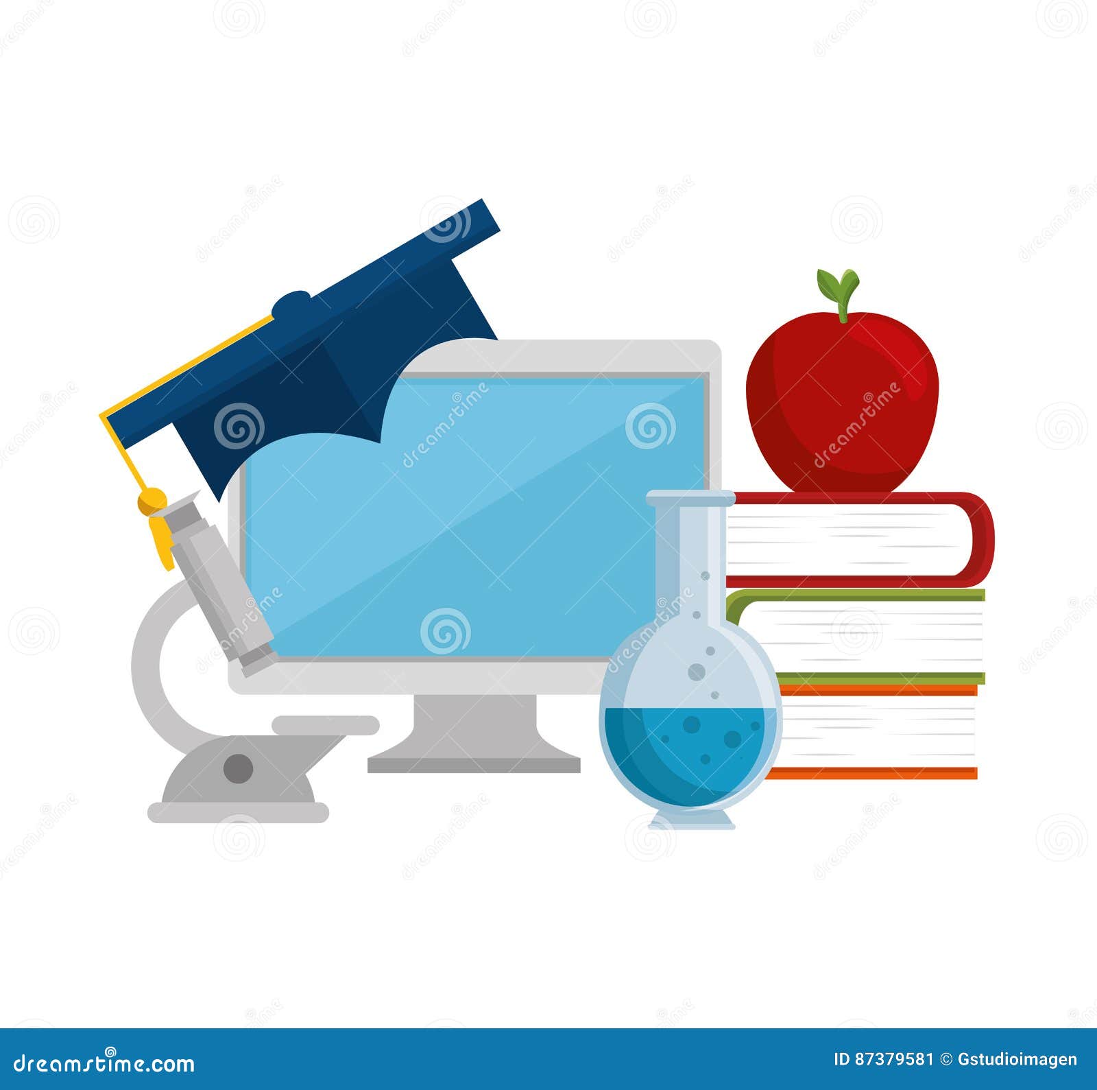 Education Easy Learning Flat Icons Stock Vector - Illustration of ...