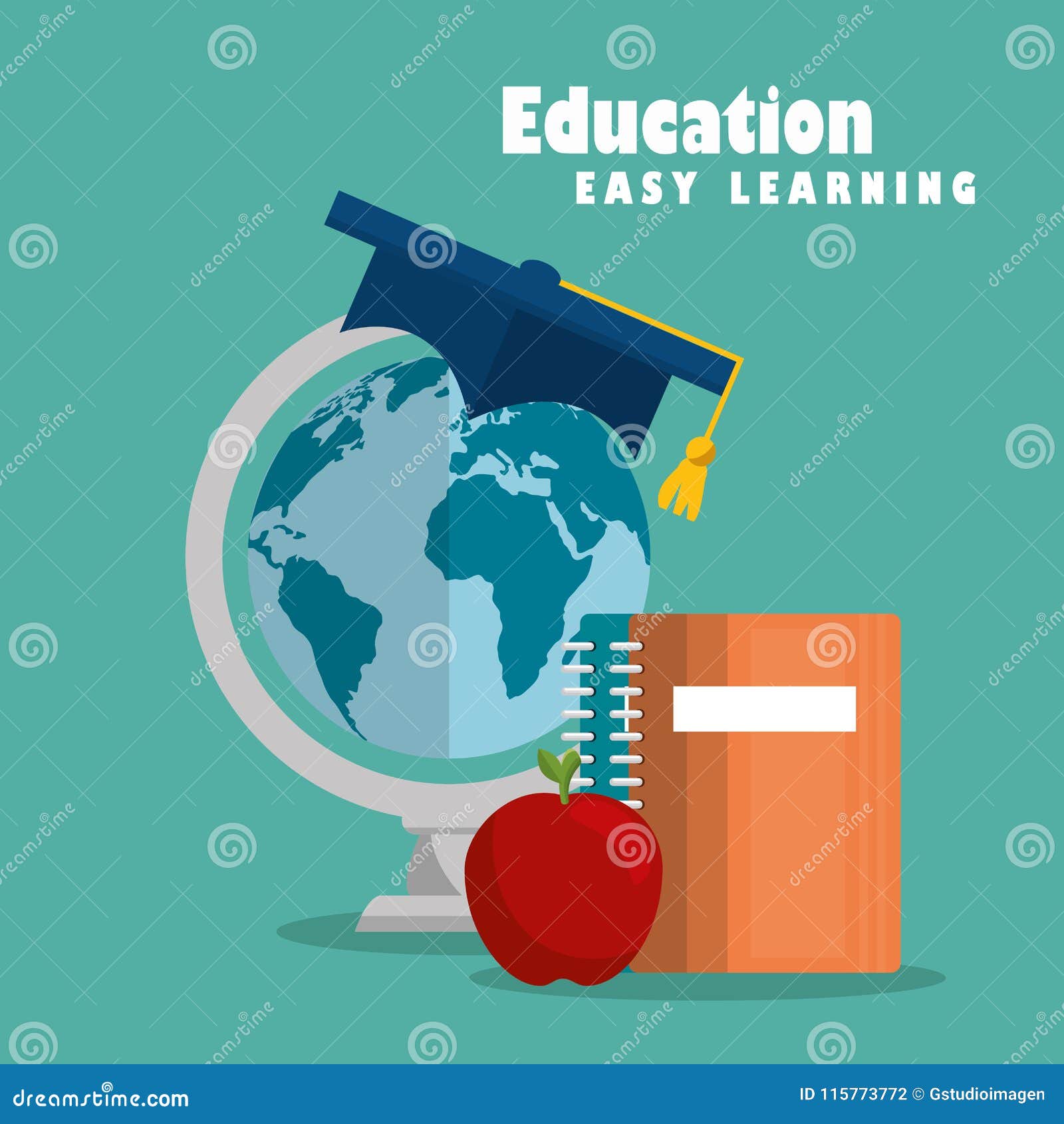 Education Easy Learning Set Icons Stock Vector - Illustration of ...