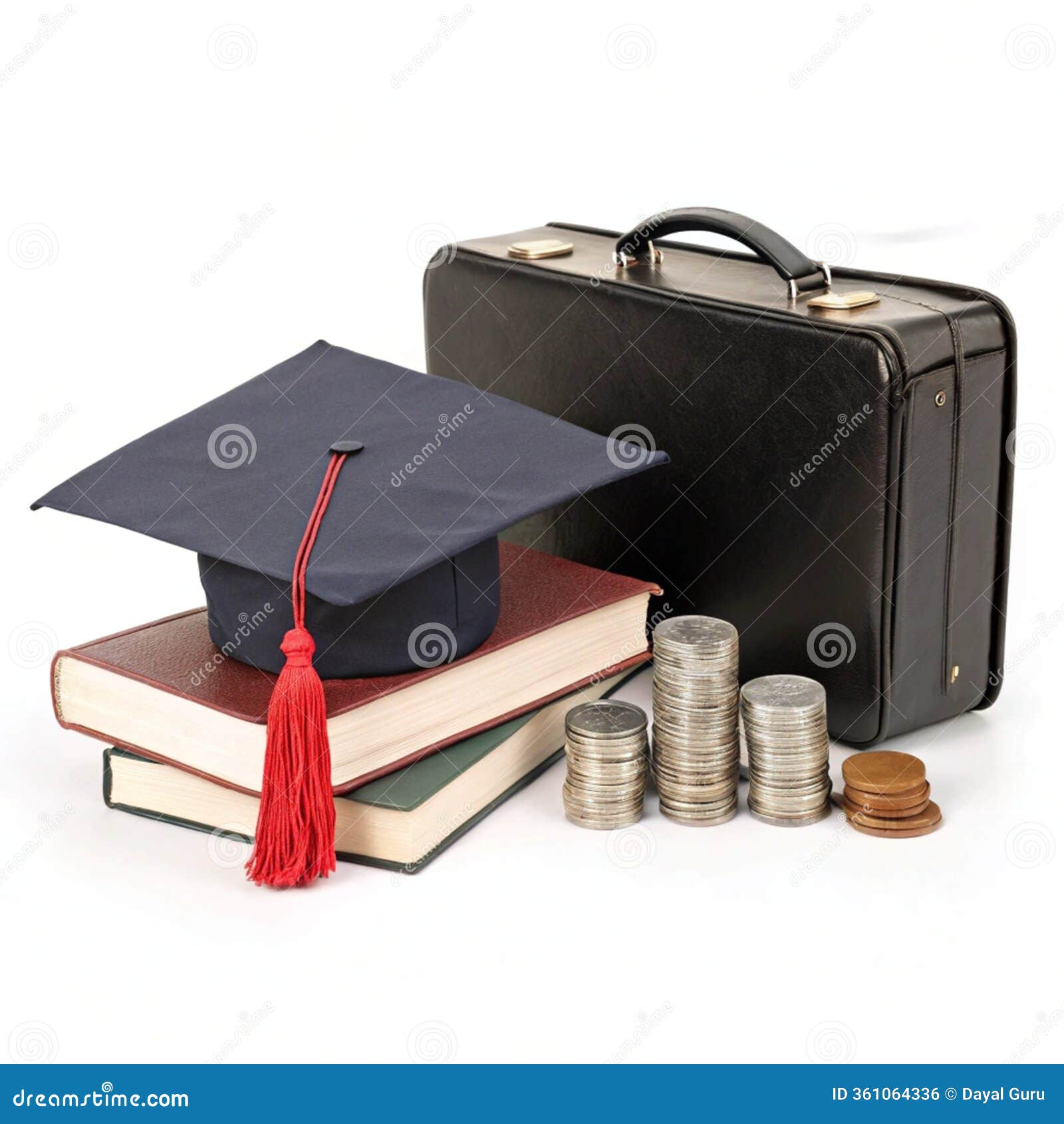 Education and Economy Objects Isolated on White Background Stock ...