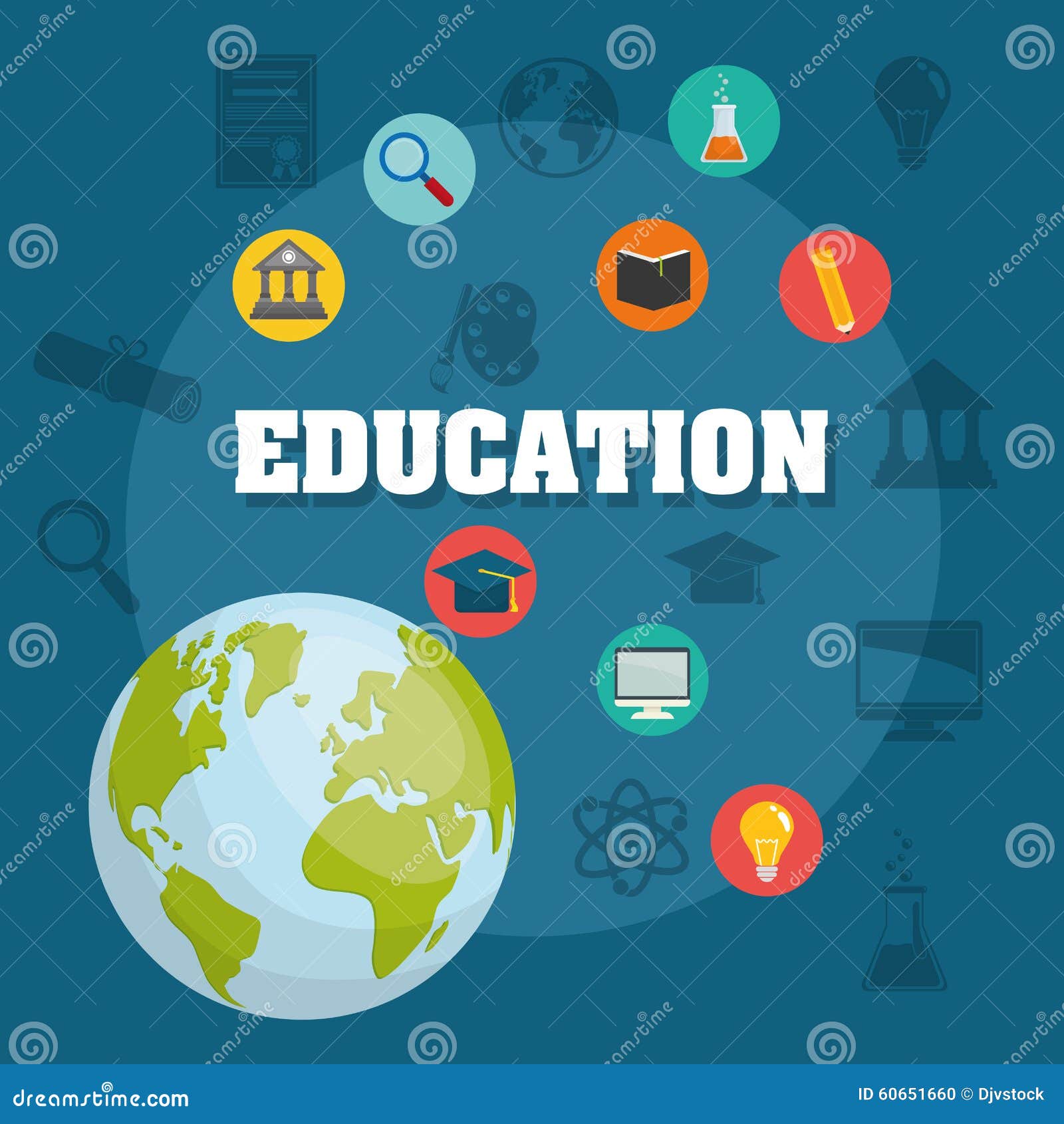 Education and Elearning Icons Stock Vector - Illustration of ...