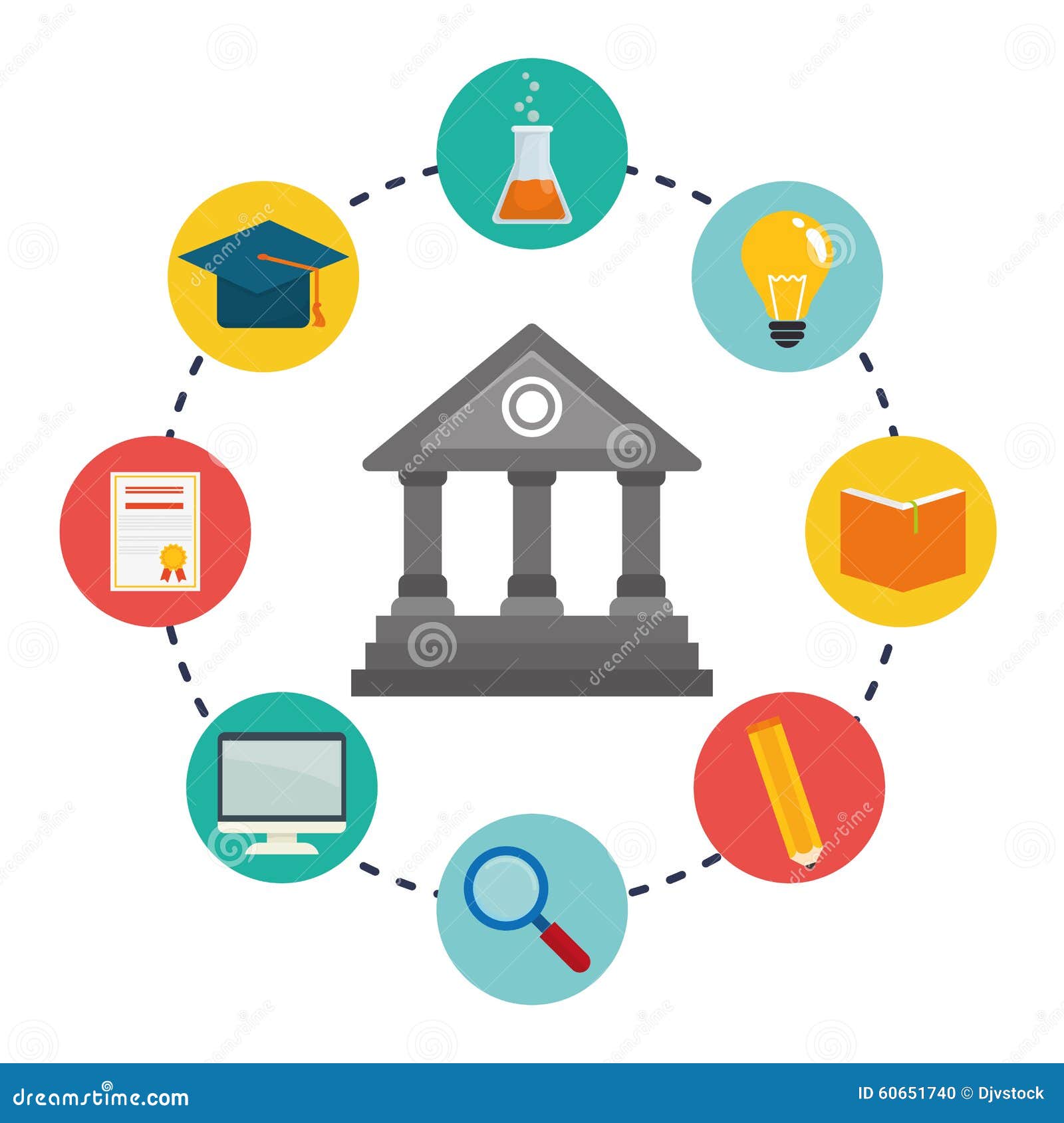 Education and Elearning Icons Stock Vector - Illustration of academy ...